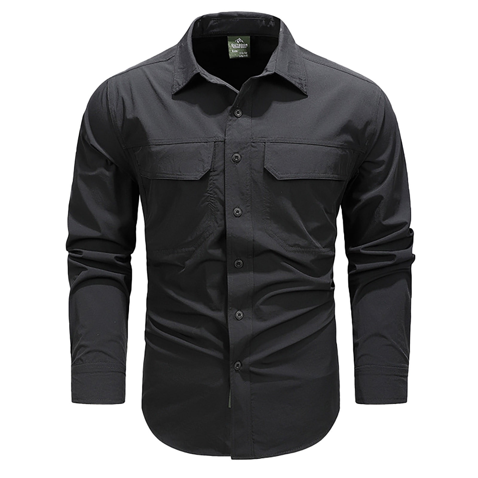 ZZHZGZ Fourth of July Mens Red Dress Shirt Men's Outdoor Long Sleeved ...