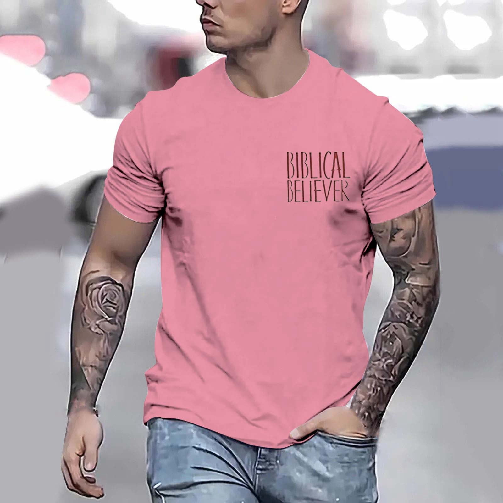 ZZHZGZ Mens 4Th of July Shirt Men T Shirts Pack Biblical Believer Chri ...