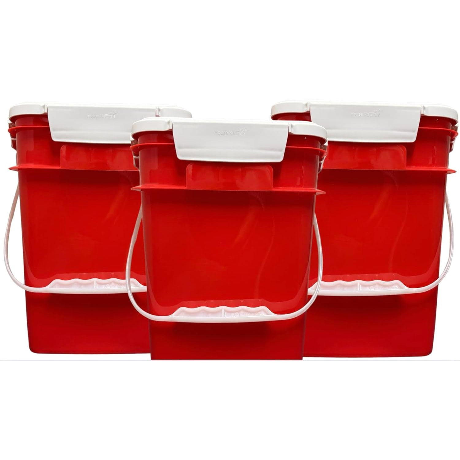 ZZJP 4 Gallon Square Food grade Bucket pail with plastic handles and ...