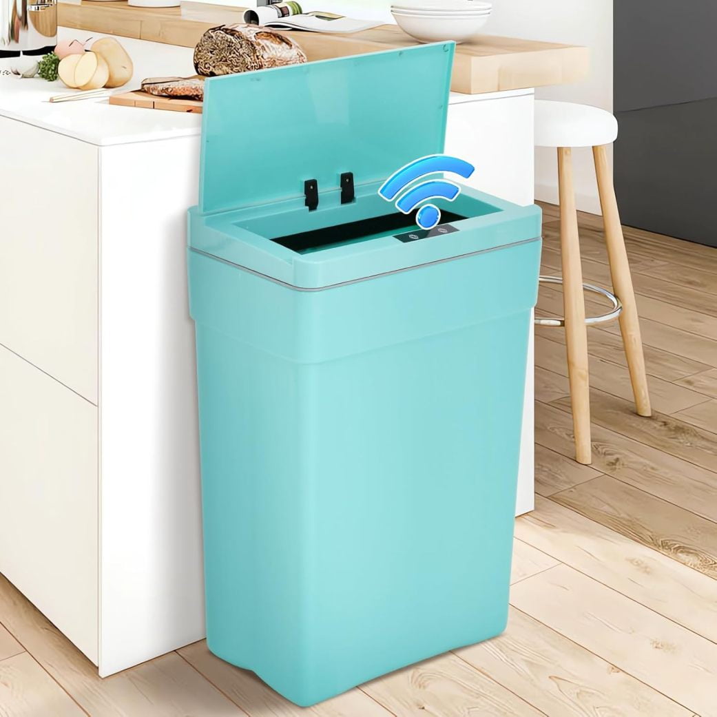 ZZJP Automatic Trash Can 13 Gallon Kitchen Trash Can for Bathroom ...