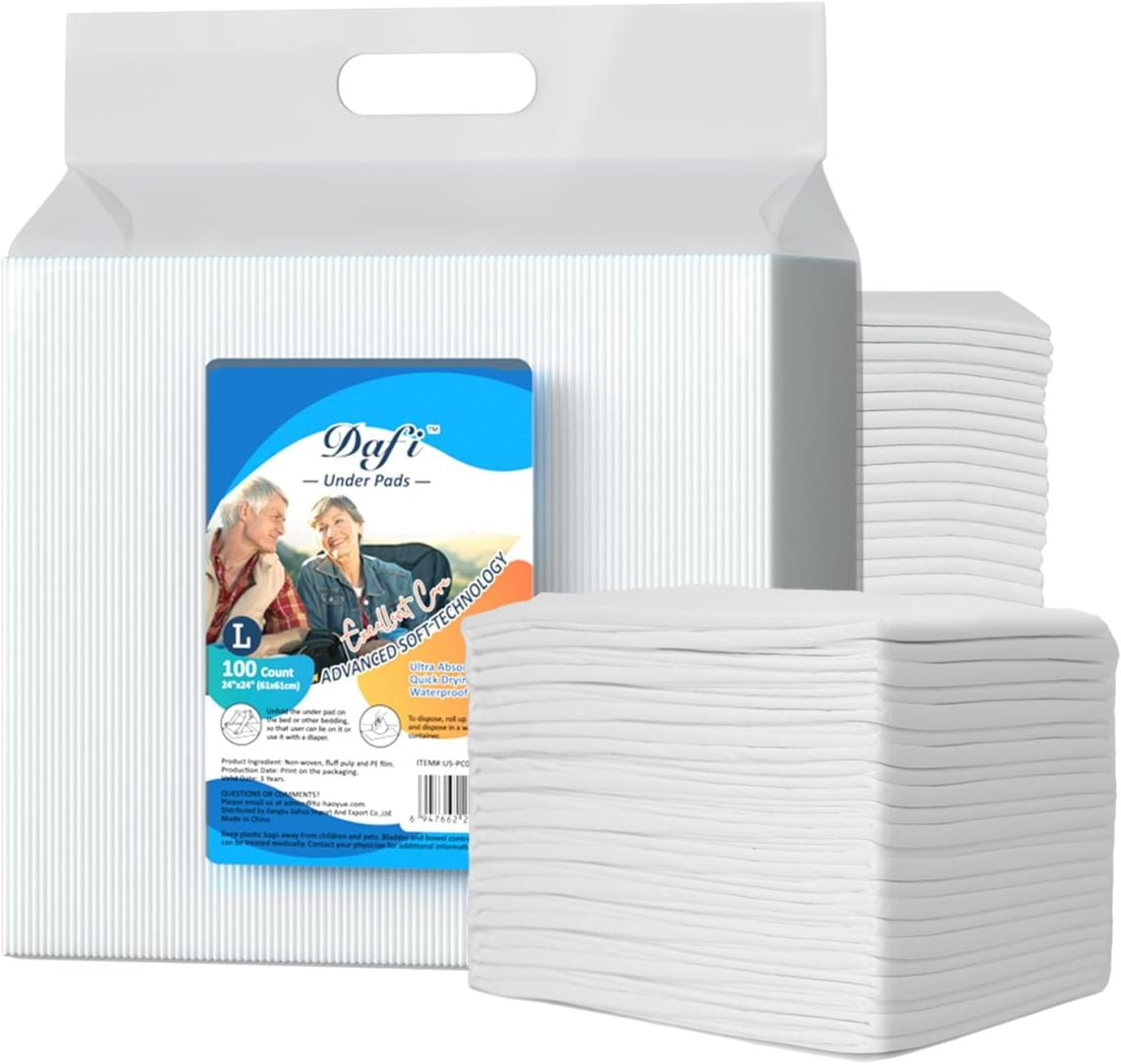 ZZJP Disposable Incontinence Bed Pads, 24”x 24”(400 Count) Thick ...
