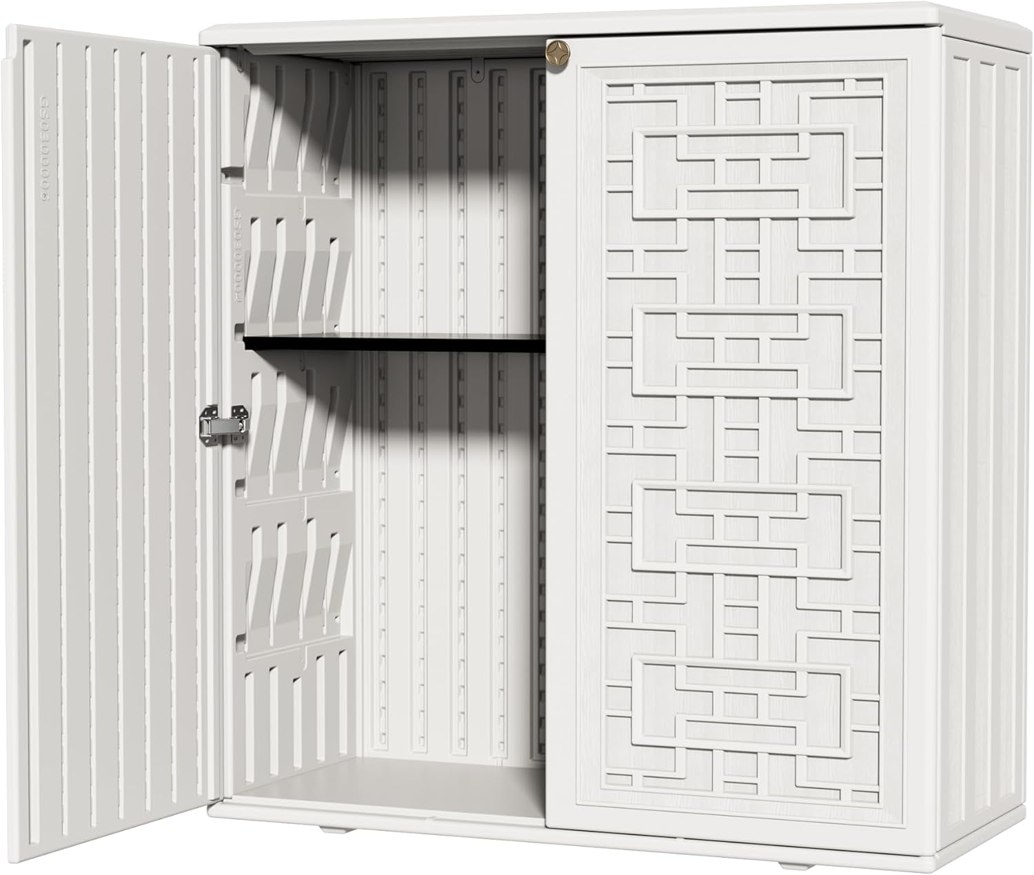 ZZM HDPE Outdoor Storage Shed, Outdoor Plastic Storage Cabinet ...