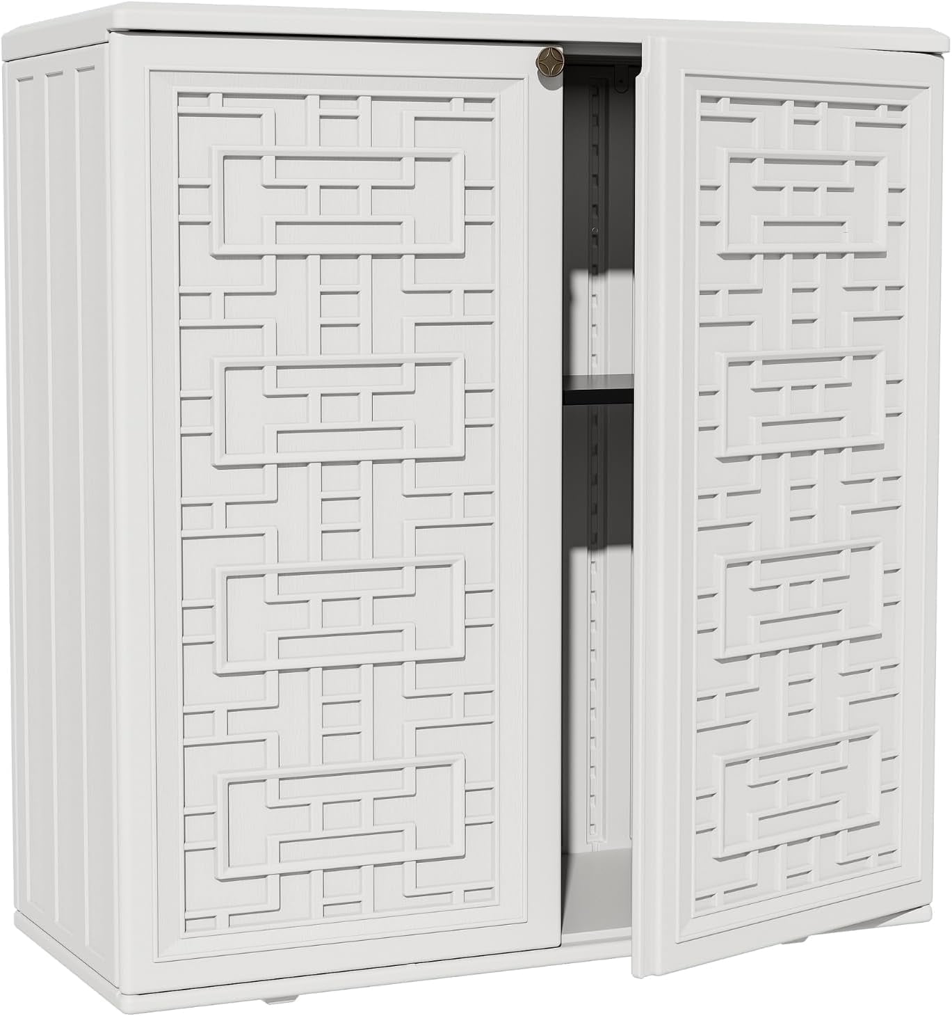 ZZMTIME Outdoor HDPE Plastic Storage Shed, Outdoor Plastic Storage ...