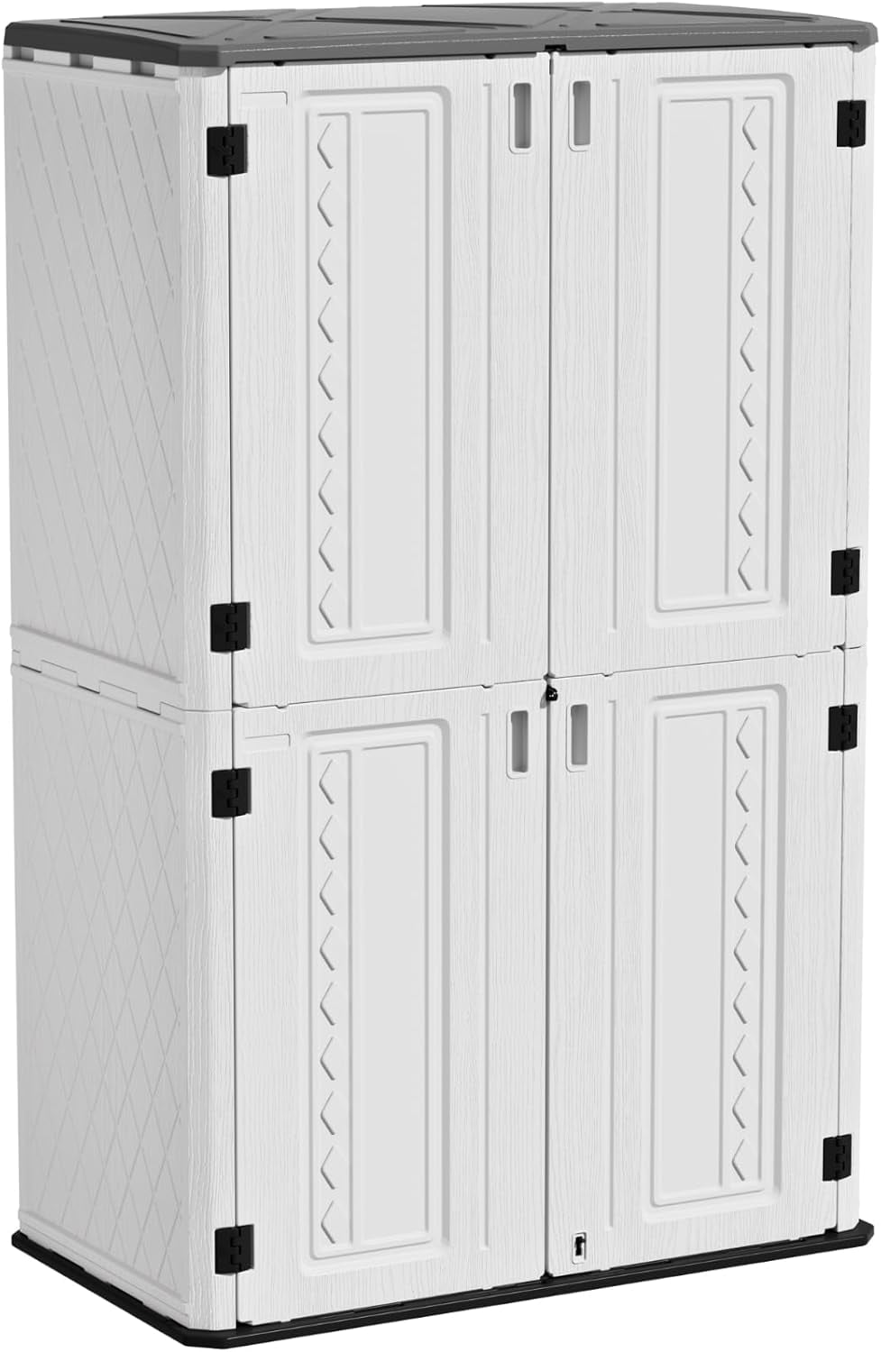 ZZMTIME Large 52 Cu.ft Waterproof Storage Shed, Outdoor Storage Cabinet ...
