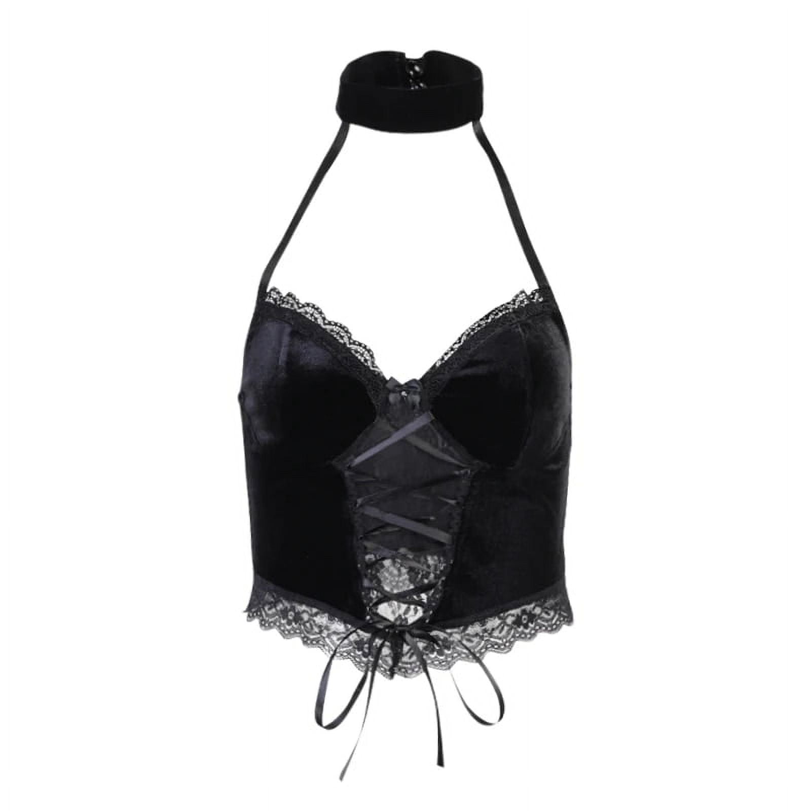 Zzpxx Goth Cross Print Lace Bodycon Crop Tops Camis Sexy Y2k Aesthetic