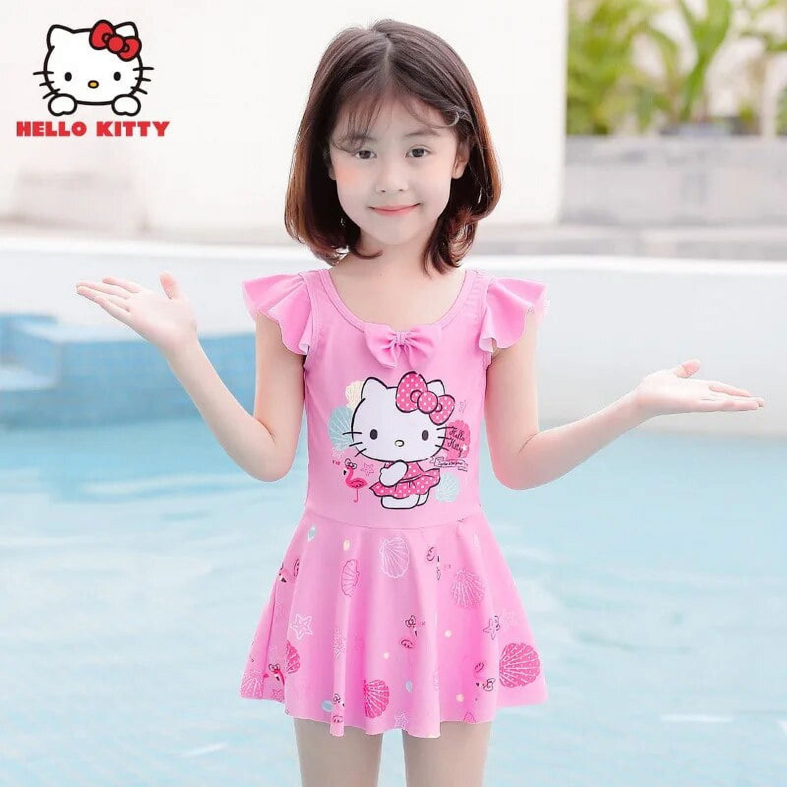 ZZPXX Kawaii Hello Kitty Swimsuit One Piece Sanrio Cute Anime Swimwear ...