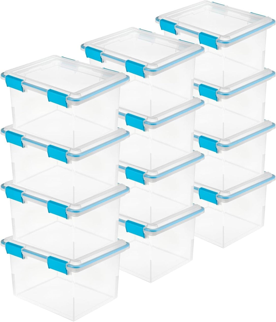 ZZSP 12-Pack Gasket Box, Weather-Resistant Storage Bins with Latching ...
