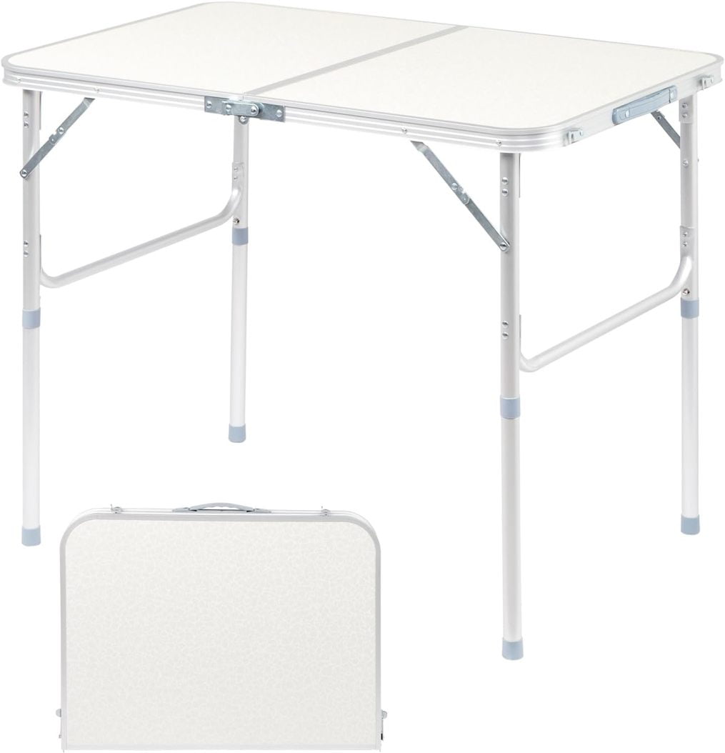 ZZSP 3FT Small Camping Table Adjustable Height Aluminum Folding Table ...