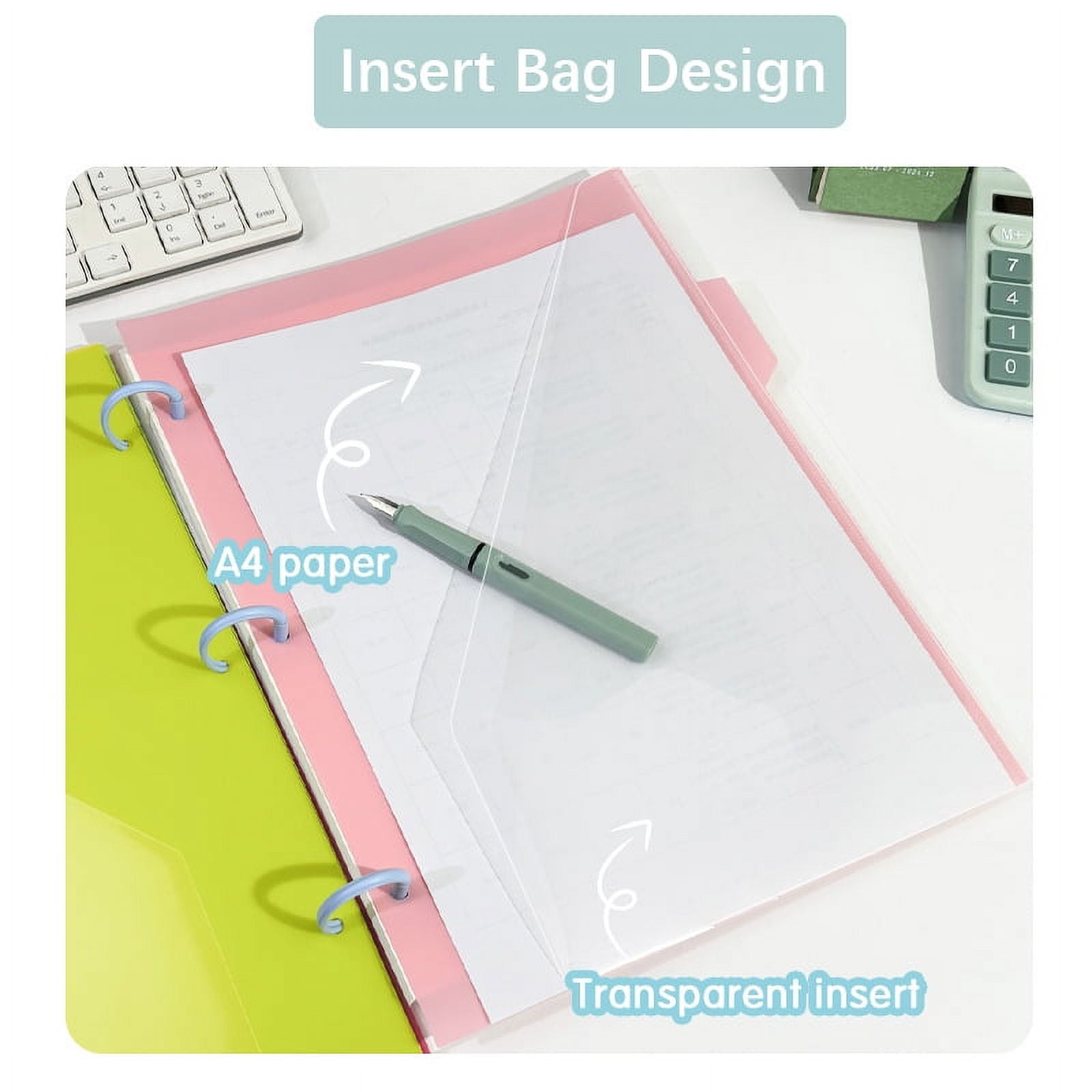 ZZVV All-in-one Telescoping Binder Notebook, Refillable 3 Ring Notebook ...