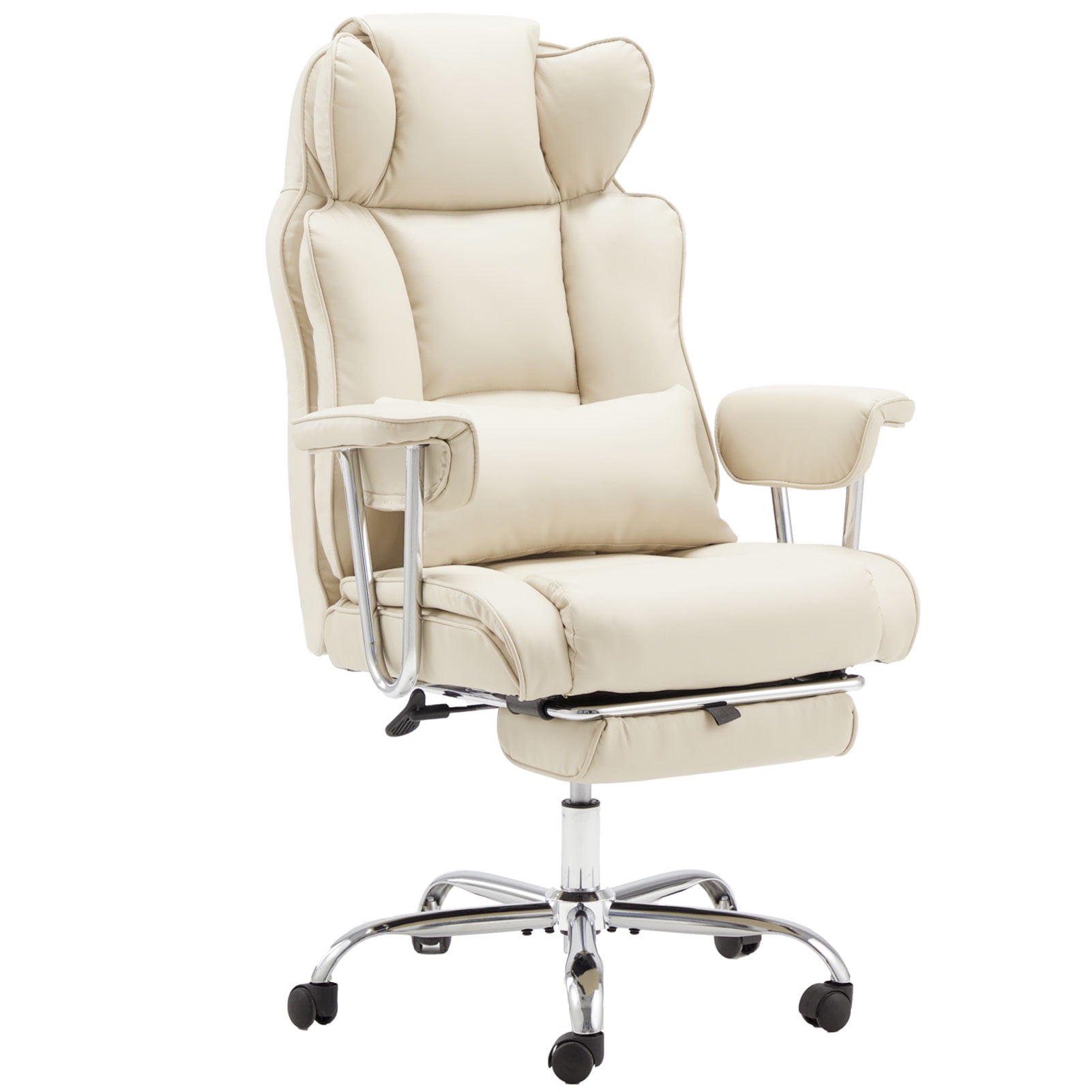 ZZWHOM Big and Tall Office Chair with Foot Rest Comfortable Executive ...