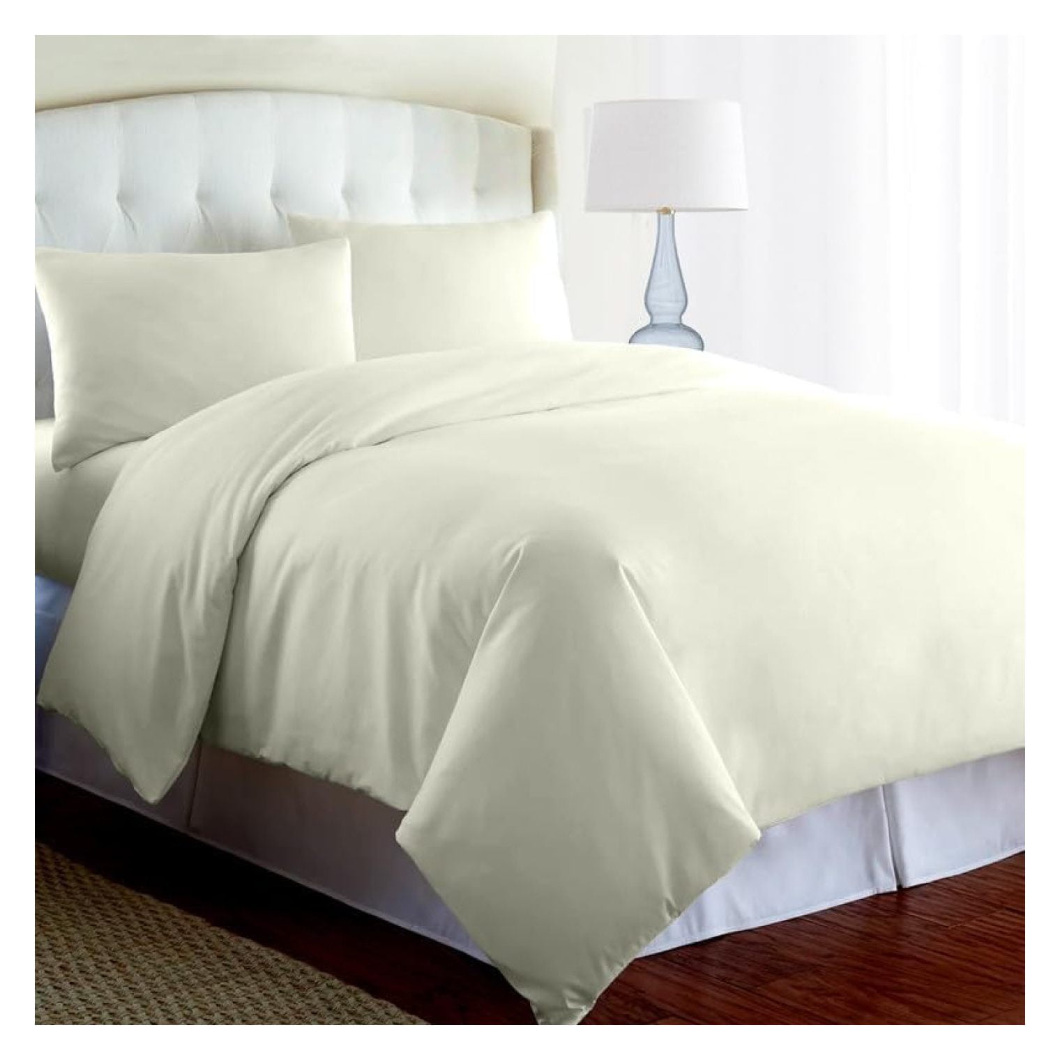 ZZYY 1000 TC Pure Egyptian Cotton Ivory Duvet Cover Alaskan King ...