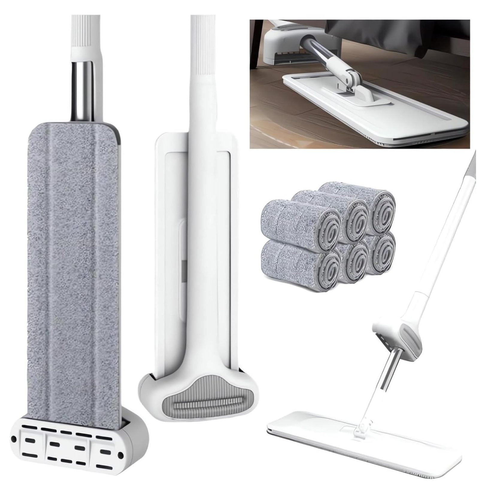 ZZYY 2024 New Lazy Person's Self-Washing Flat Mop - 360° Rotatable Flat ...