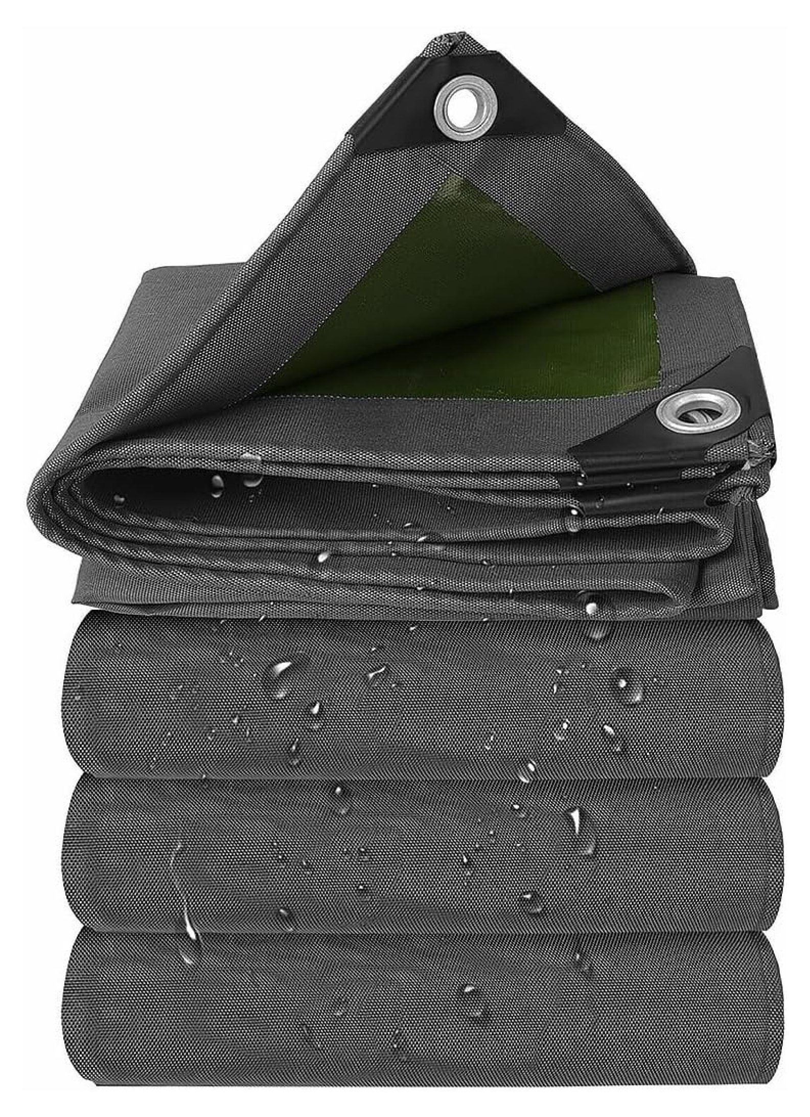 ZZYY Canvas Tarps 16 oz, 7' x 9' Heavy Duty Waterproof Tarpaulin Cover ...