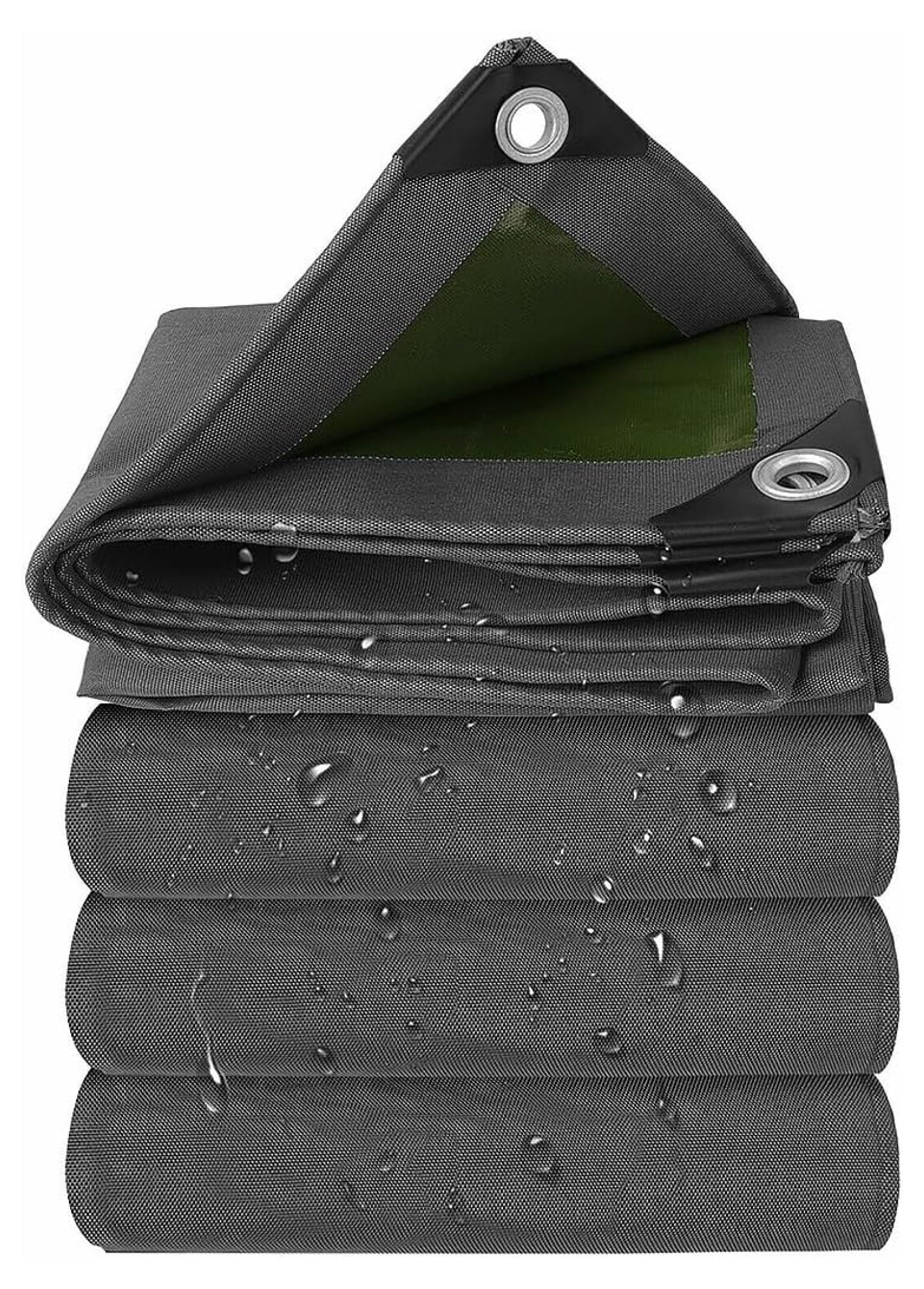 ZZYY Canvas Tarps 16 oz, 8' x 10' Heavy Duty Waterproof Tarpaulin Cover ...