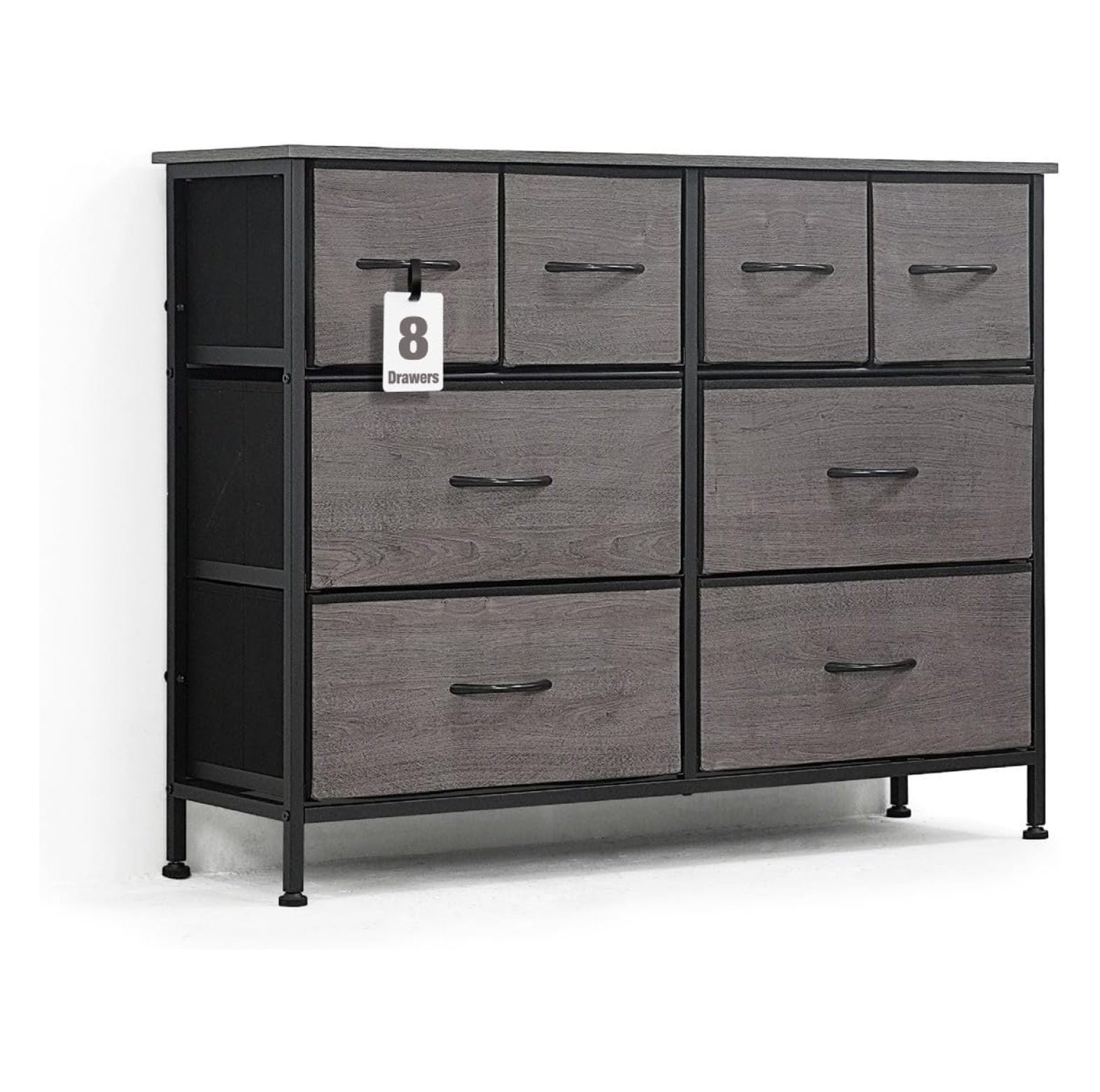 ZZYY Drawer Storage Tower w/ 8 Fabric Bins, Laundry Storage, Sorting ...