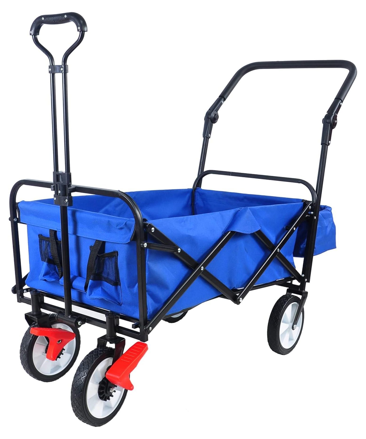 ZZYY Folding cart with Retractable Handle, with Brake, with Push Handle ...