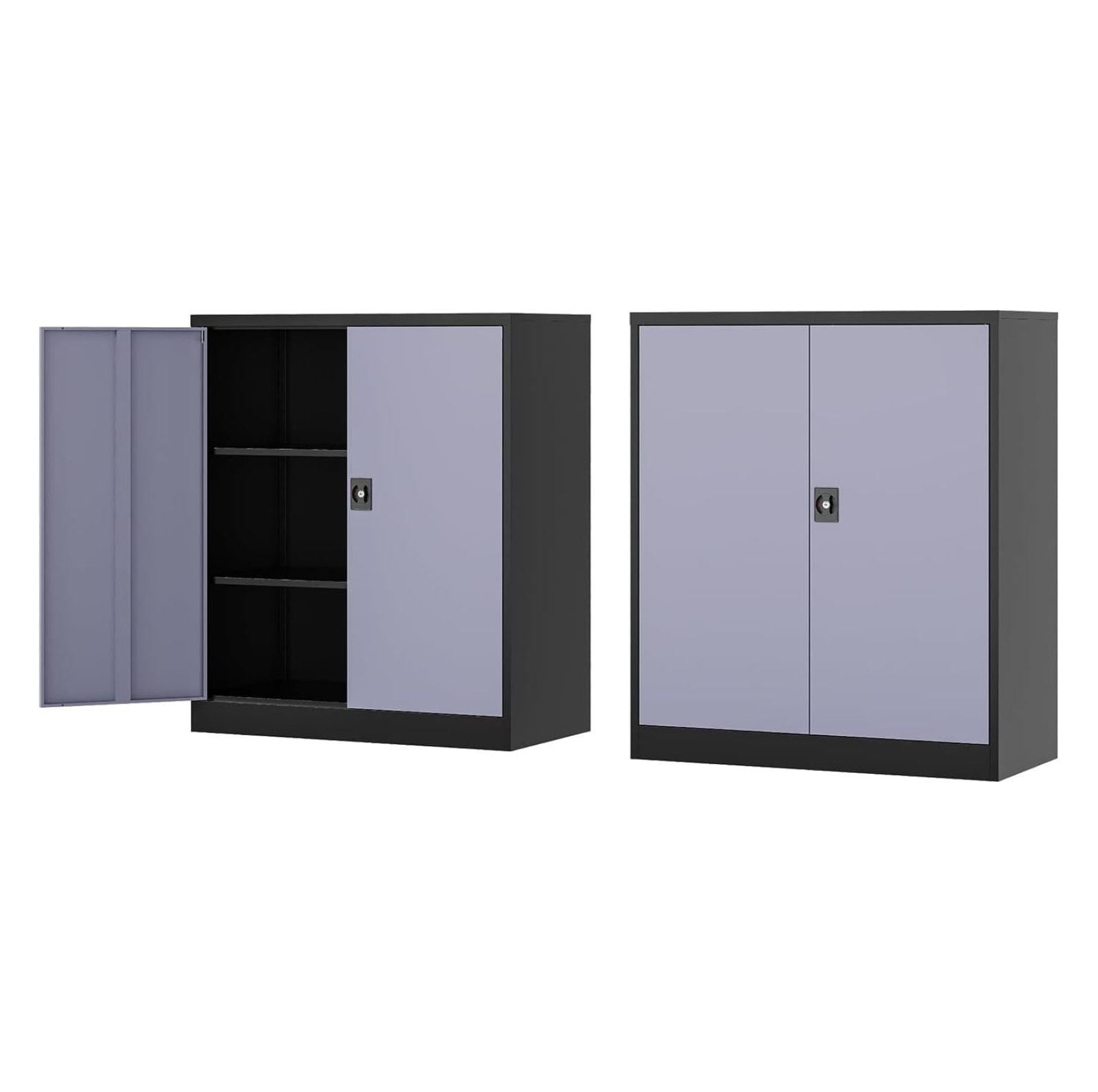 ZZYY Metal Storage Cabinet-36” Tall Steel File Cabinets with Lockable ...