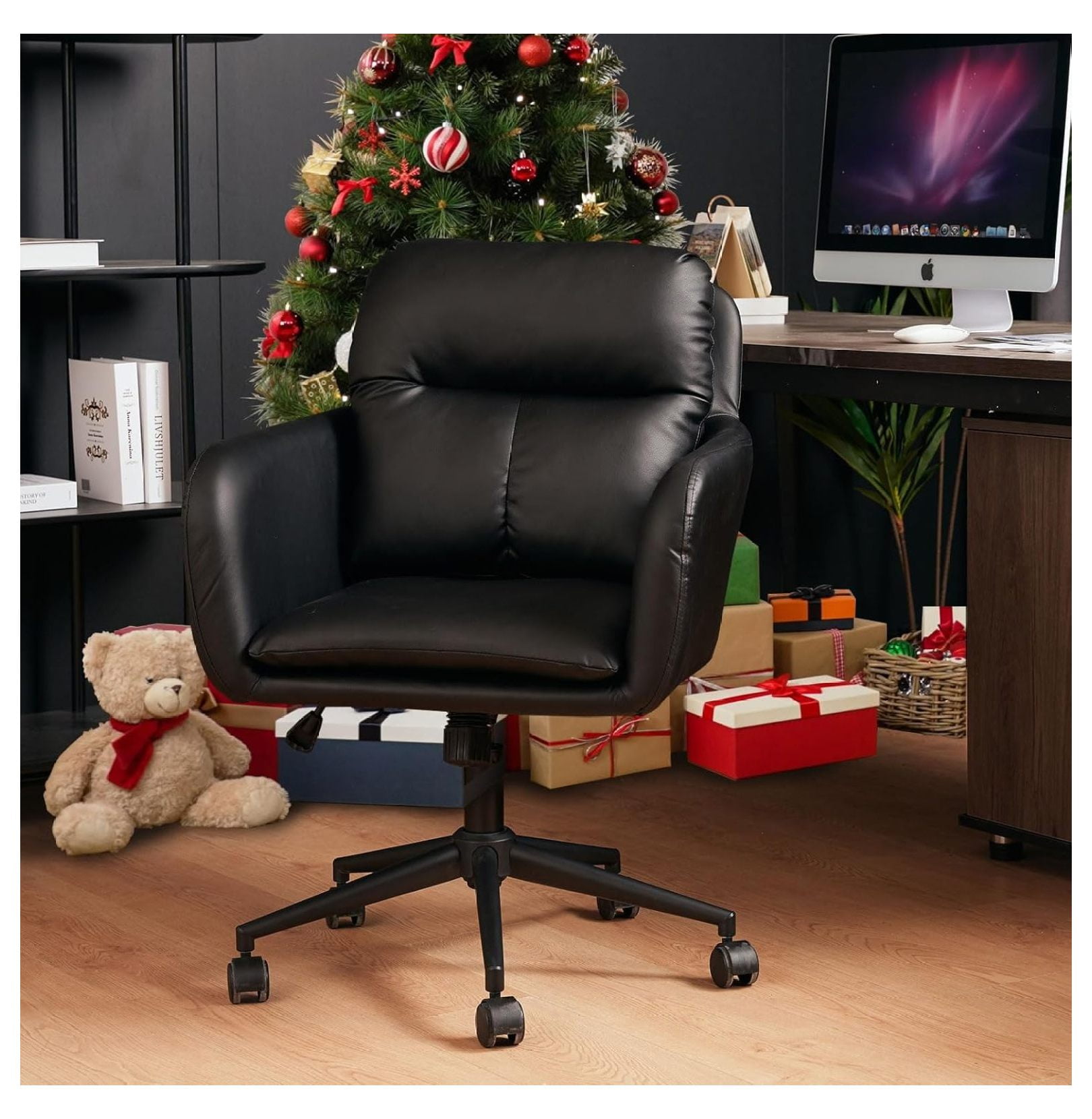 ZZYY Modern Executive Office Chair,PU Leather Ergonomic Computer Desk ...