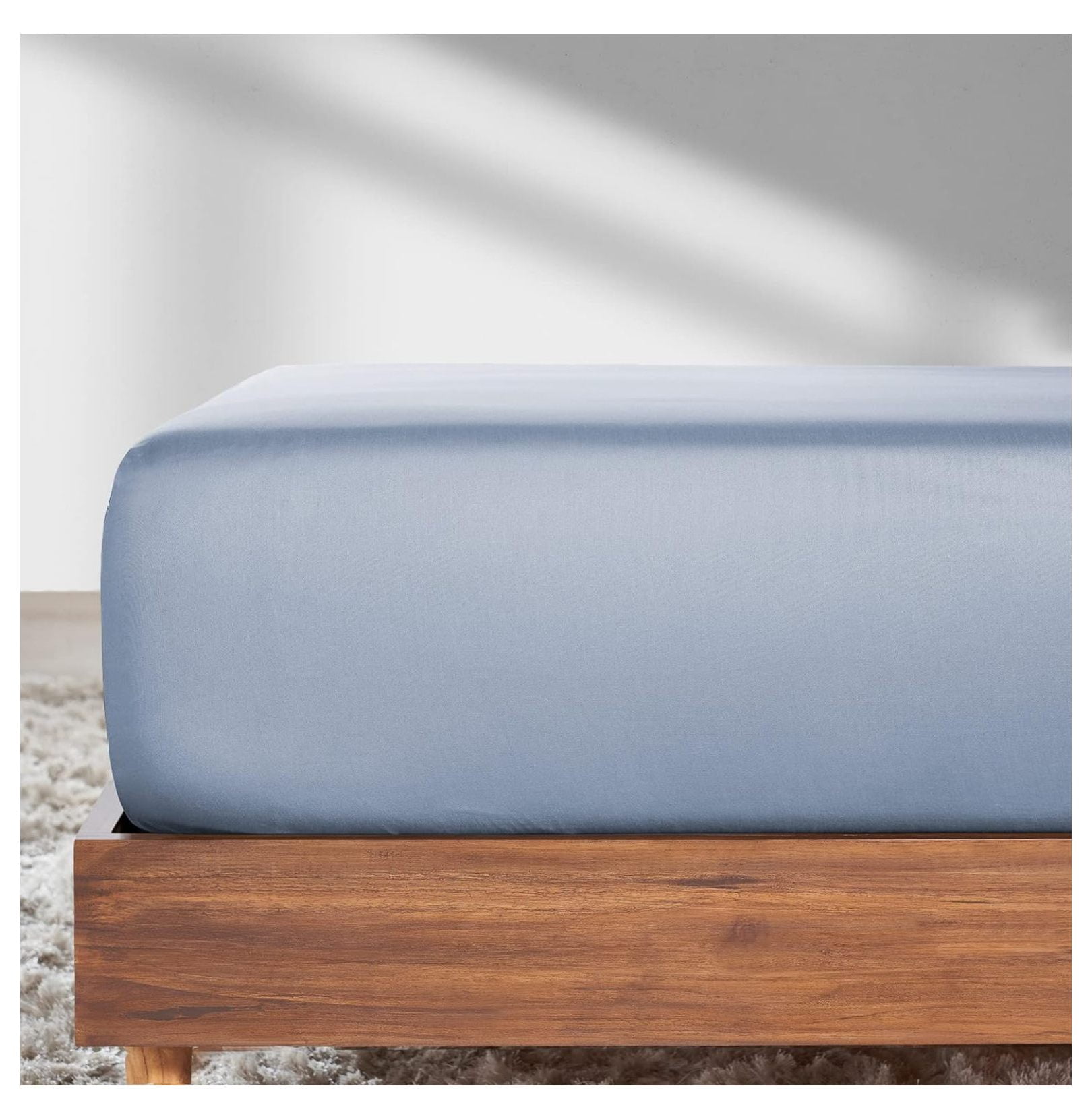 ZZYY XL Deep Pocket Fitted Sheet , Soft 100% Cotton Sateen, Durable All ...