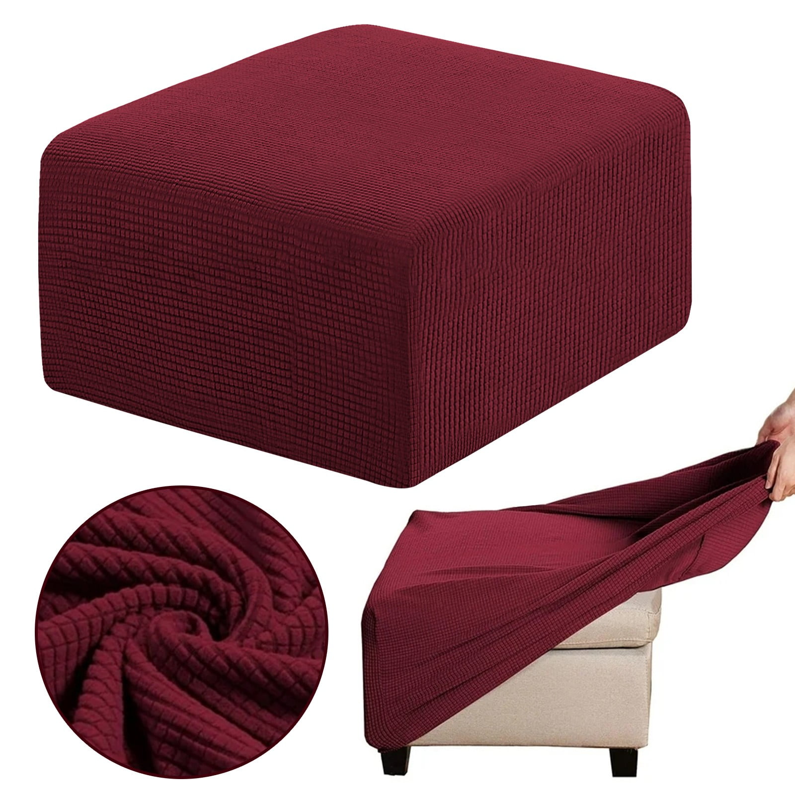 ZZYuan Big Clearance Square Ottoman Ottoman Slipcovers Folding Storage ...