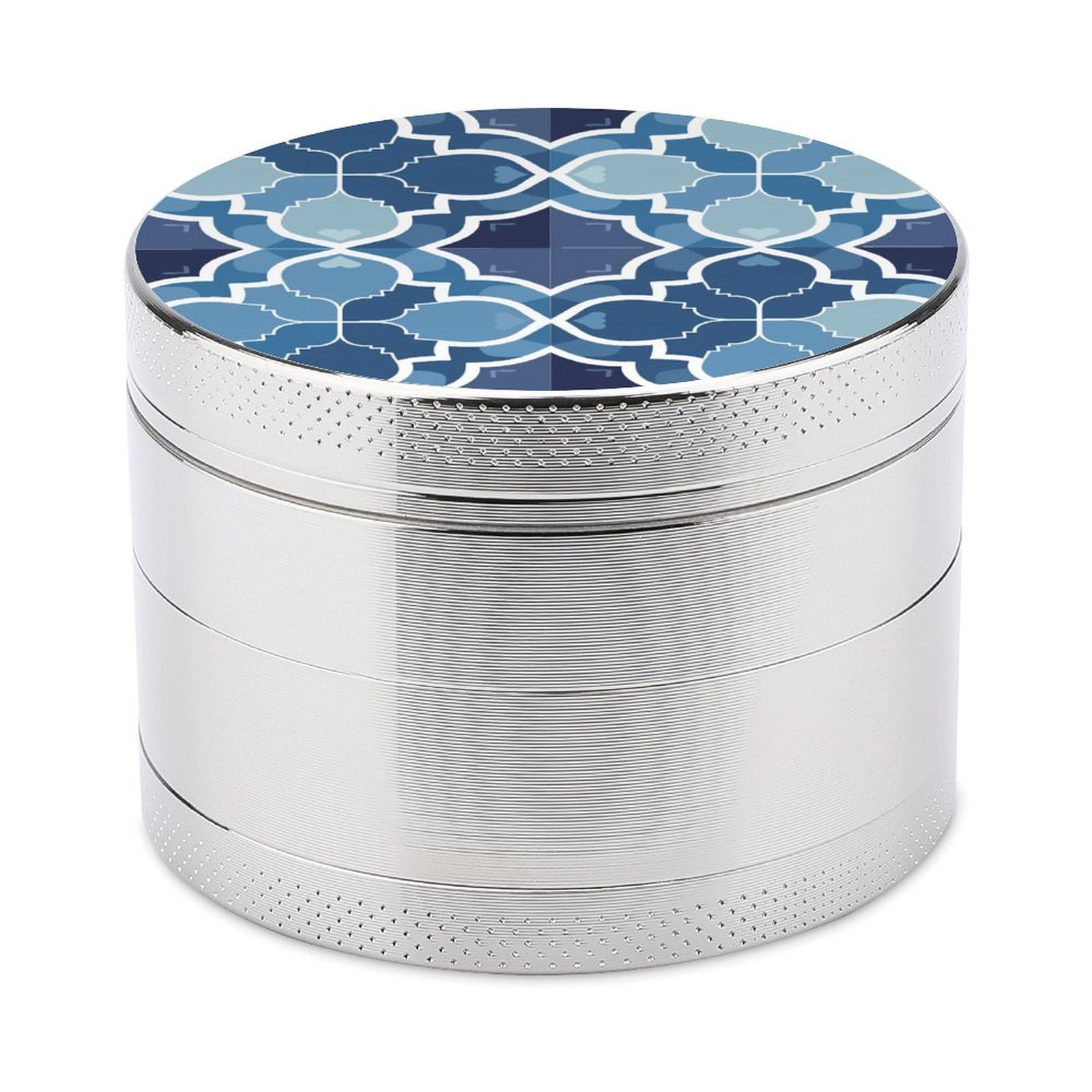 ZZZHY Nostalgic Blue Quatrefoil-536 Grinder, Metal Anti-Stick Smooth ...