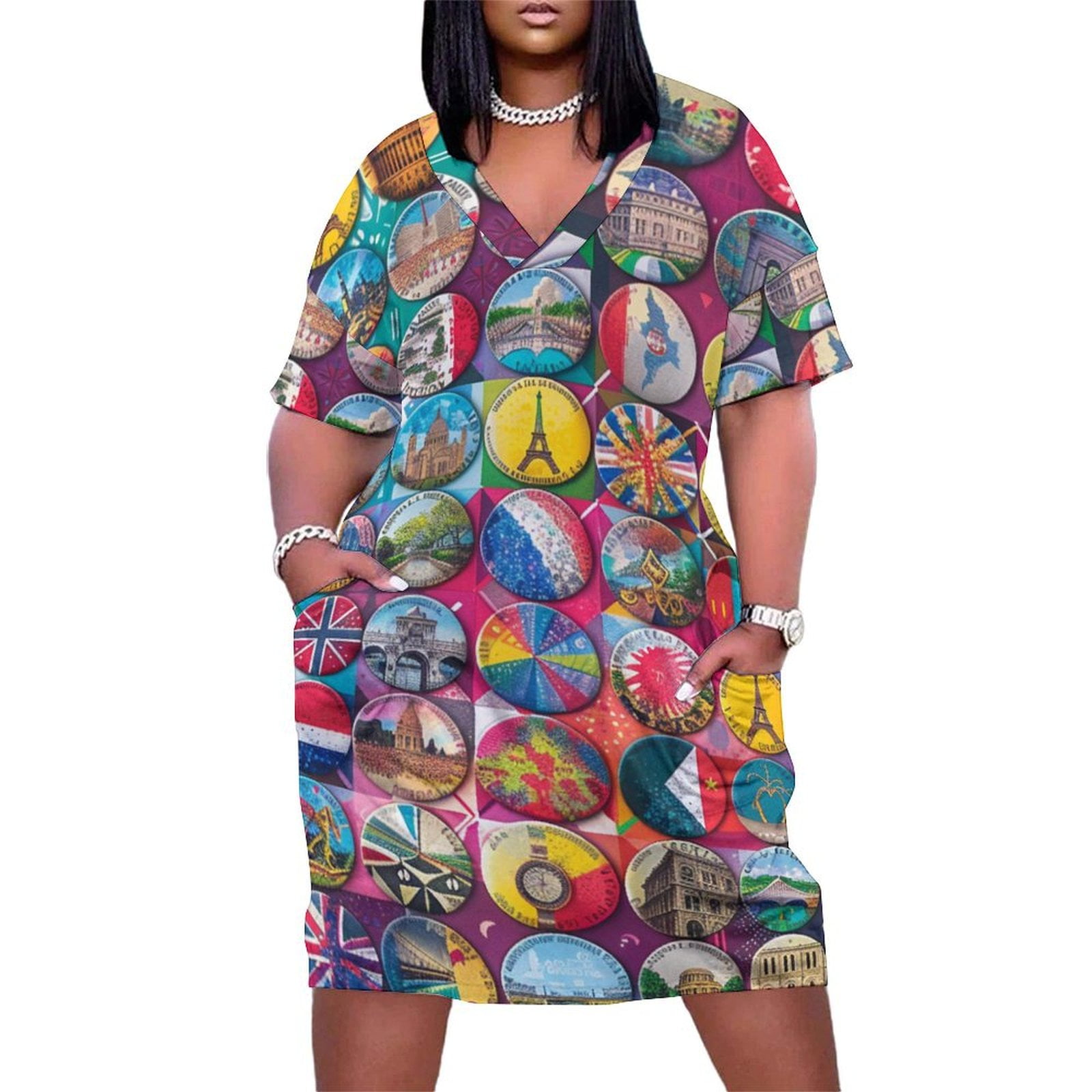 Zzzhy Paris 2024 Medal Designs 50 Plus Size Summer Dresses Casual Sun