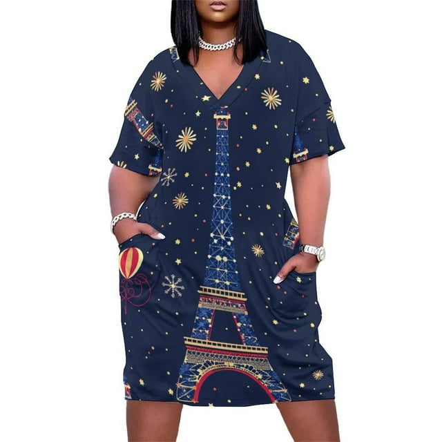 Zzzhy Paris 2024 Victory Celebrations 33 Plus Size Summer Dresses