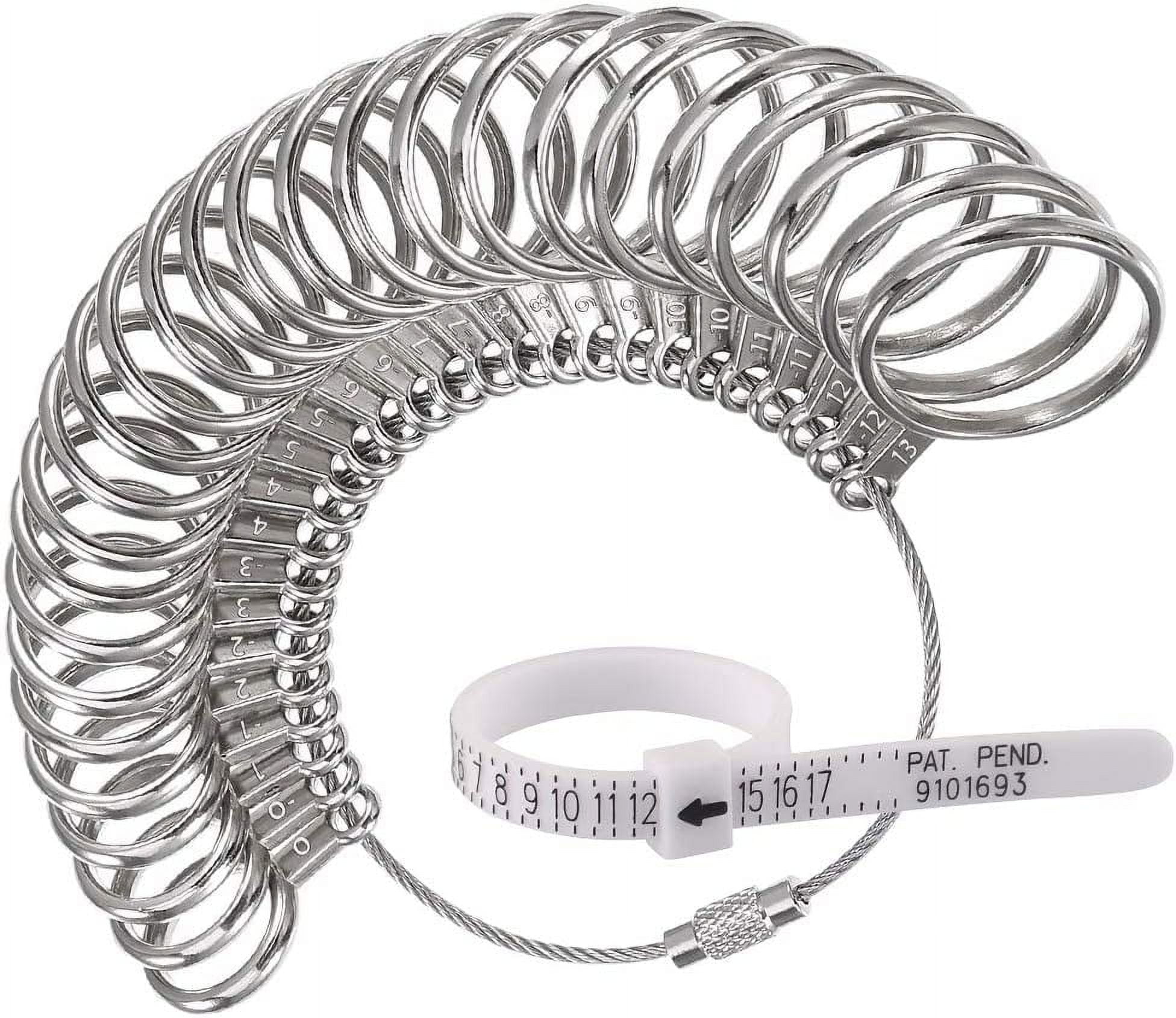 ZZZL Jewelry Sizers Stainless Iron Ring Sizer Finger Ring Sizing ...