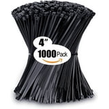 ZZZL Small Zip Ties, Zip Ties 4 inch with 18 lb Tensile Strength, Black ...