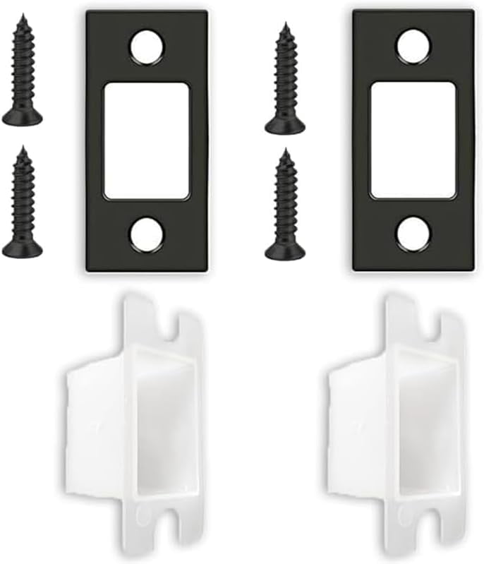 ZZZL Stainless Steel Deadbolt Strike Plate Kit, Square Corner with ...