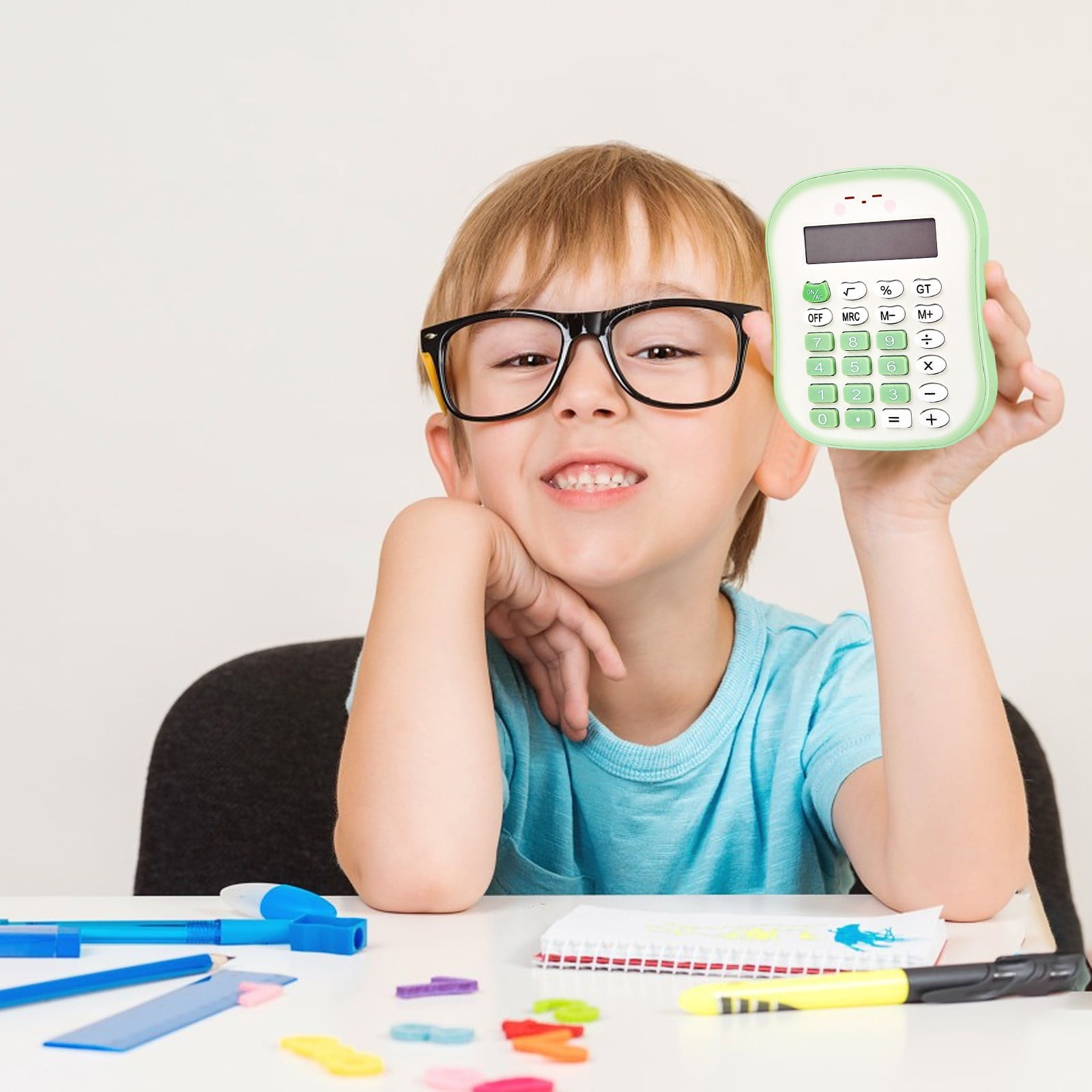 ZZkhGO 12 Digit Standard Calculator, Large Display Round Button Candy ...