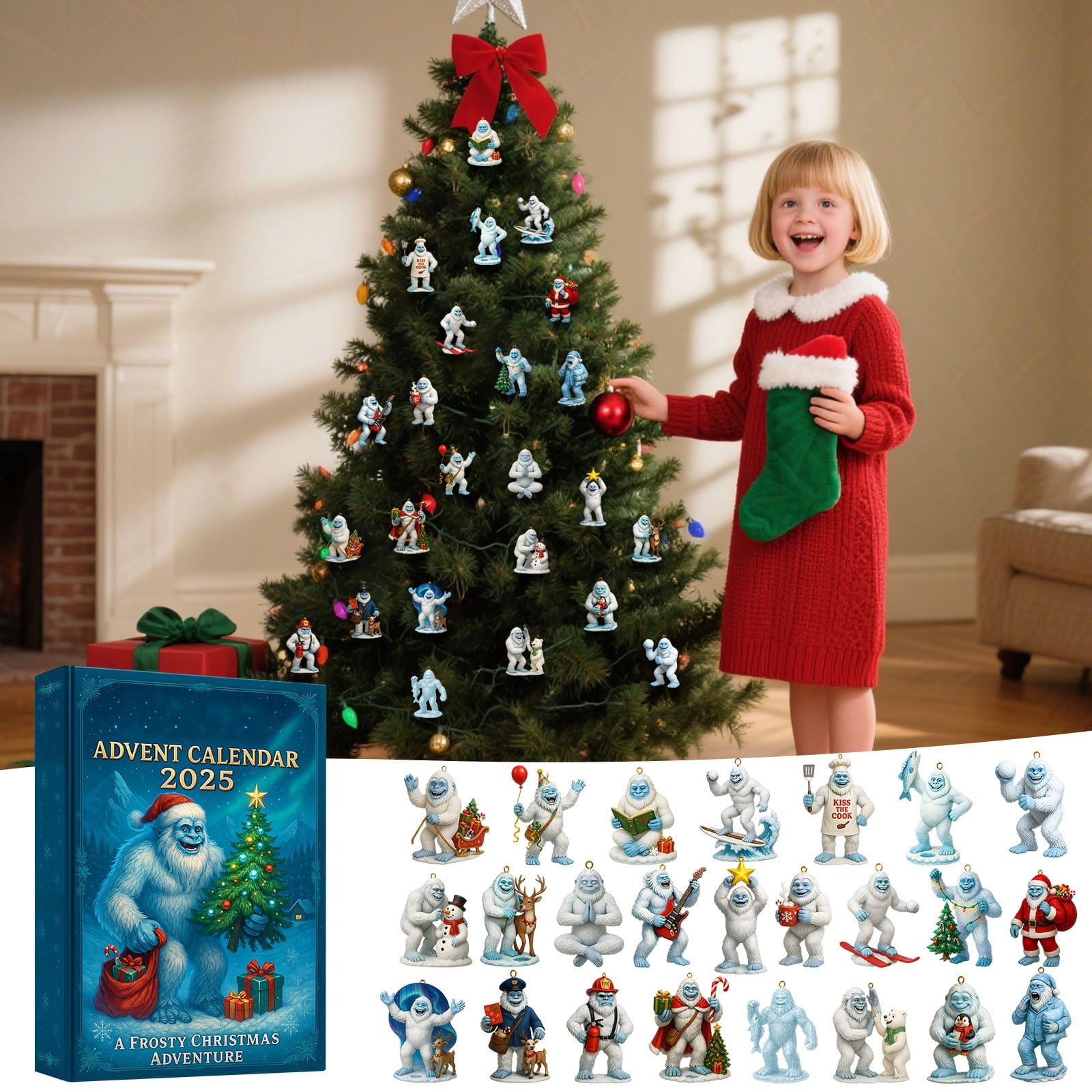 ZZkhGO 2025 Snowman Ice Christmas Advent Calendar, Winter Themed ...