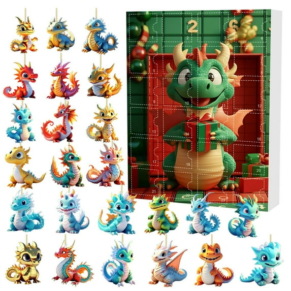 ZZkhGO Dinosaur Advent Calendar 2024, 24 Day Christmas Countdown ...