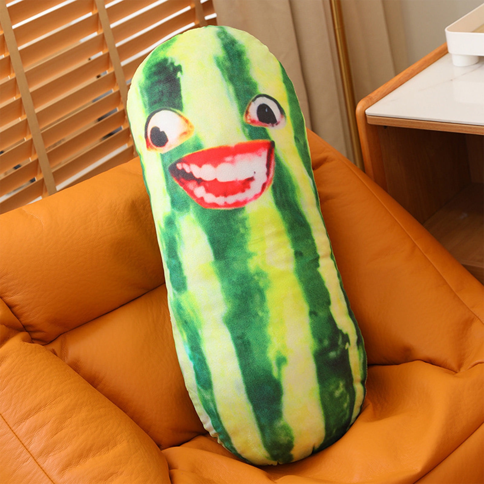 ZZkhGO Watermelon Strip Pillow Toy Doll, Cute Smiling Face Home Pillow ...