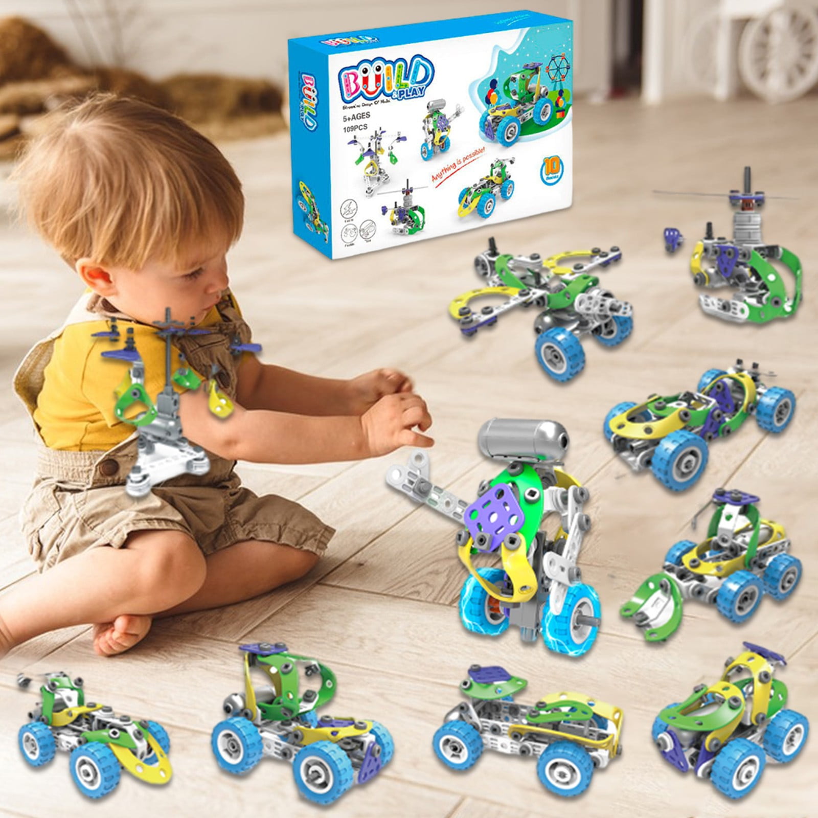 ZZkhGo Building Kit Toys Electric Assembly Toys For Boys Robot Kits For ...