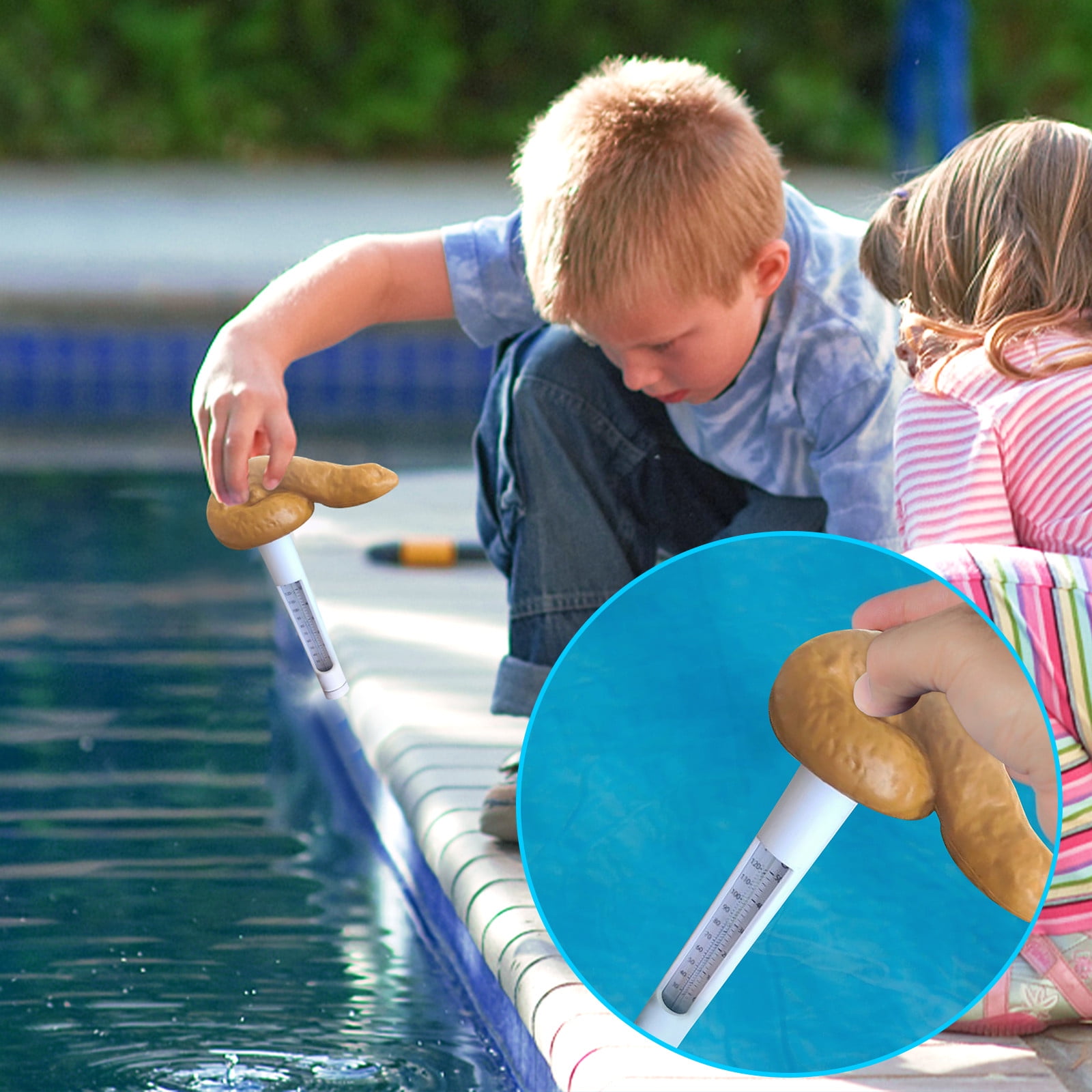 ZZkhGo Mischievous Poop Swimming Pool Thermometers Float In Summer 10ml ...