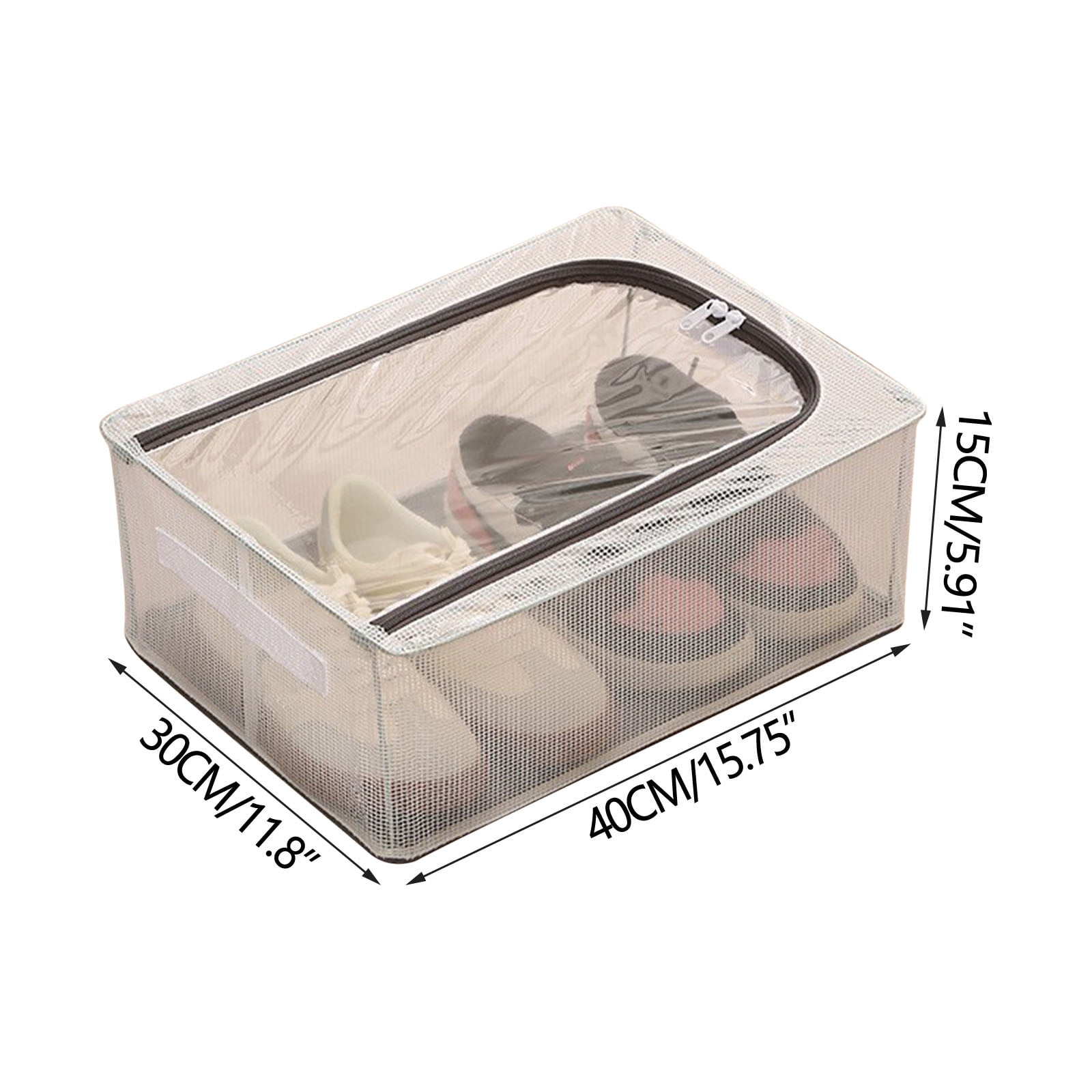 ZZkhGo No-Install Transparent Foldable Shoe Storage Box with ...