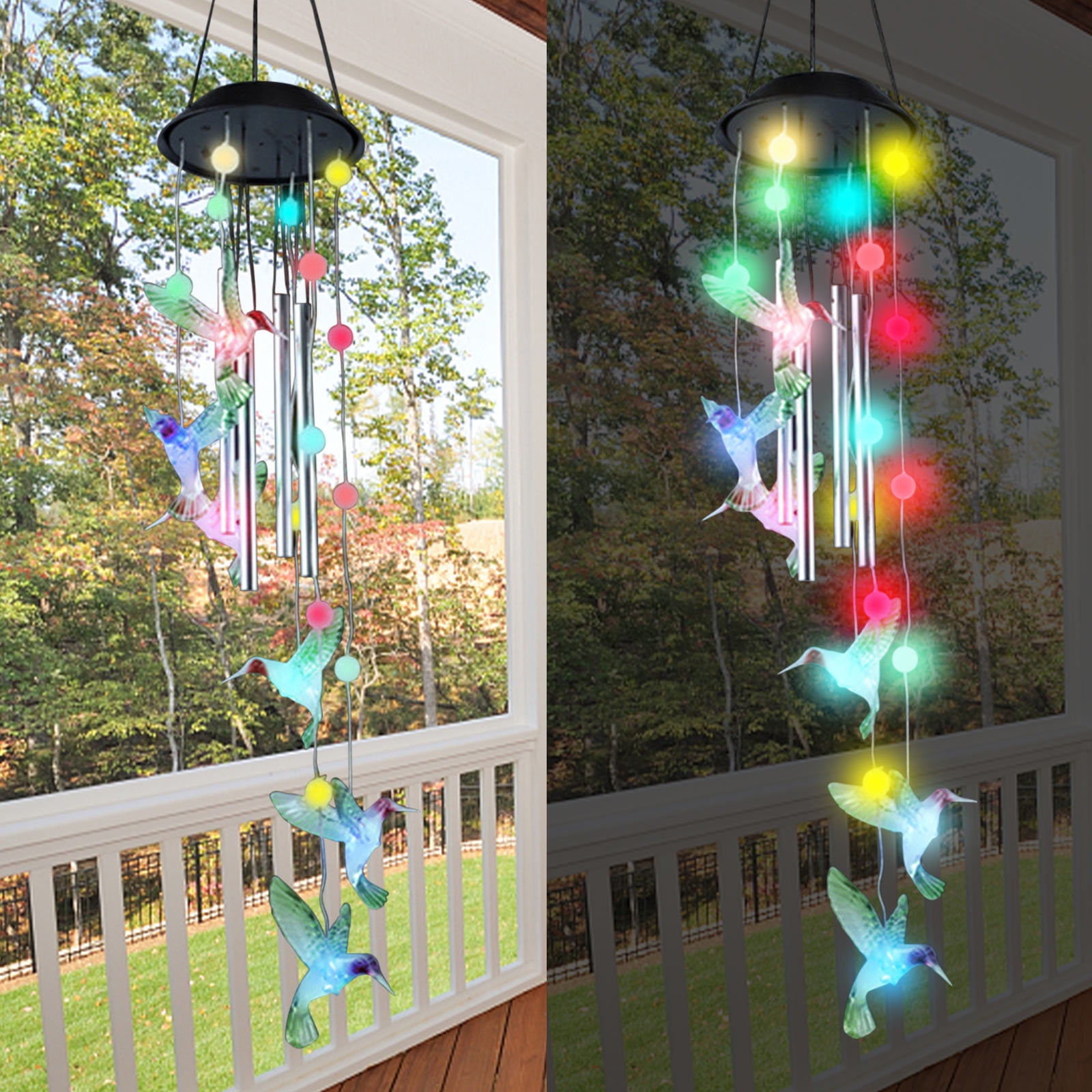 ZZkhGo Solar Garden Lights, Solar Garden Lights Outdoor, Hummingbird ...