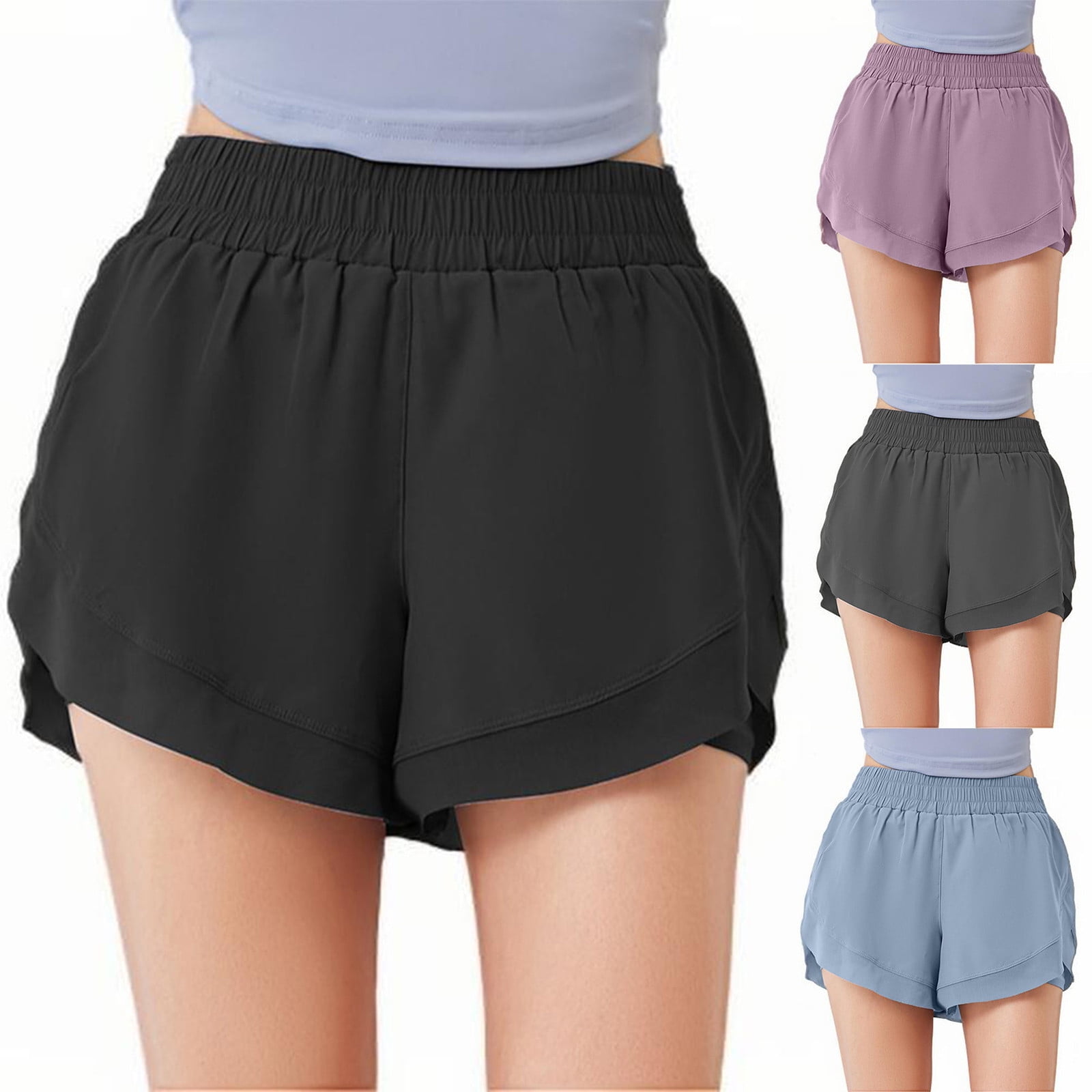 ZZwxWA Athletic Shorts for Women Running Shorts with Liner, Quick Dry ...