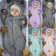 Simplmasygenix Children's Day Baby Romper Clearance Newborn Infant Baby Boy Girl Rabbit Warm ...
