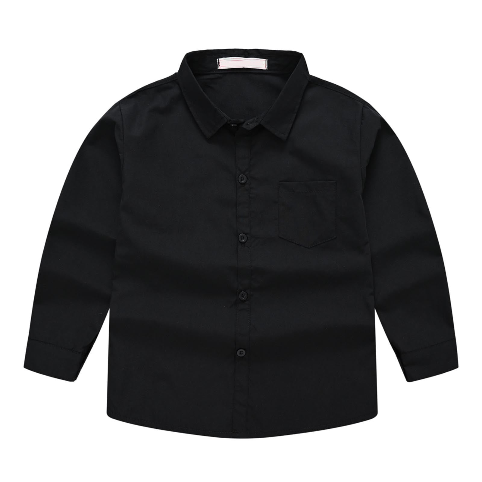 ZZwxWA Boys and Girls Suit Lapel Collar Shirt Lattice Long-Sleeved ...