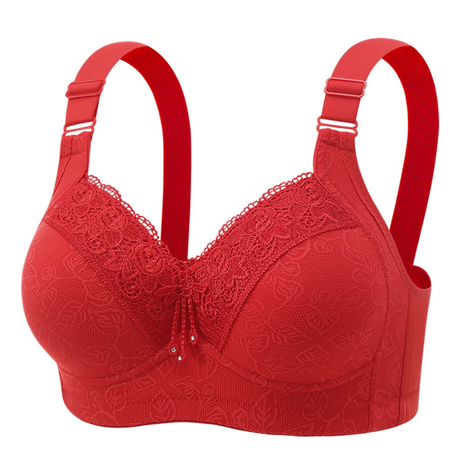ZZwxWA Bras for Women No Underwire Lace Super Gather Bra with Pendant ...