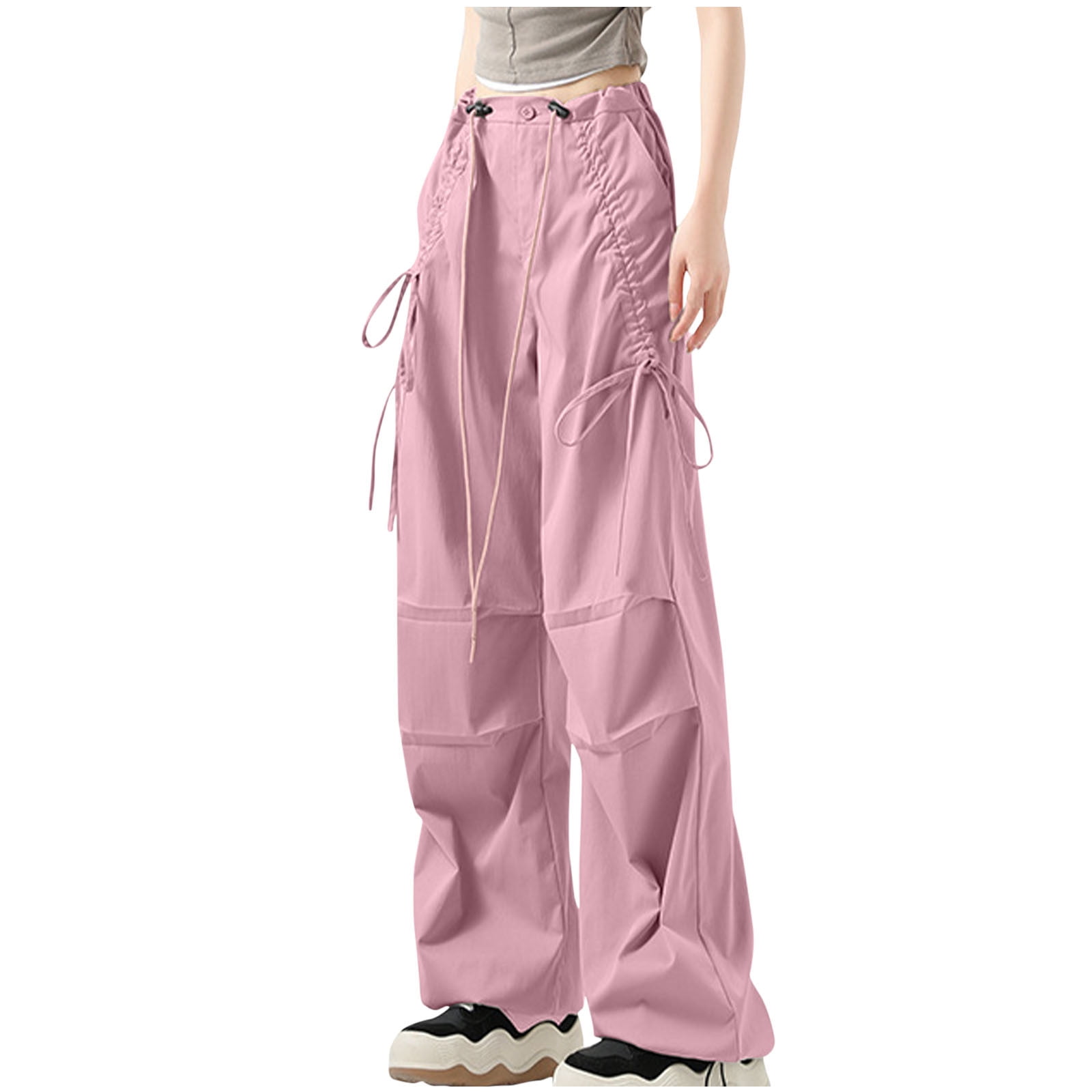 ZZwxWA Cargo Pants Women High Waisted Baggy Pants Parachute Pants for ...