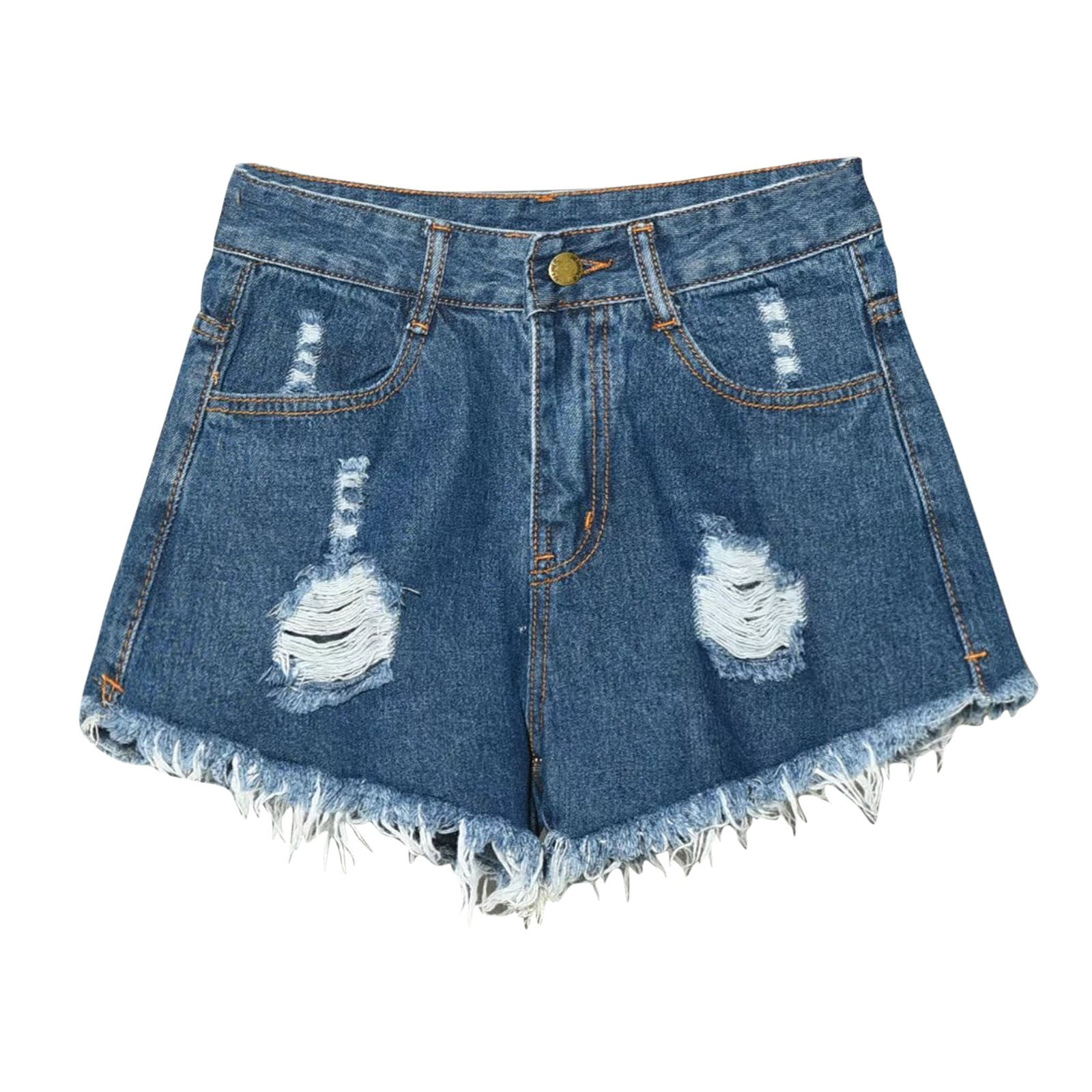 ZZwxWA Jean Shorts for Women High Waisted Stretchy Ripped Denim Shorts ...