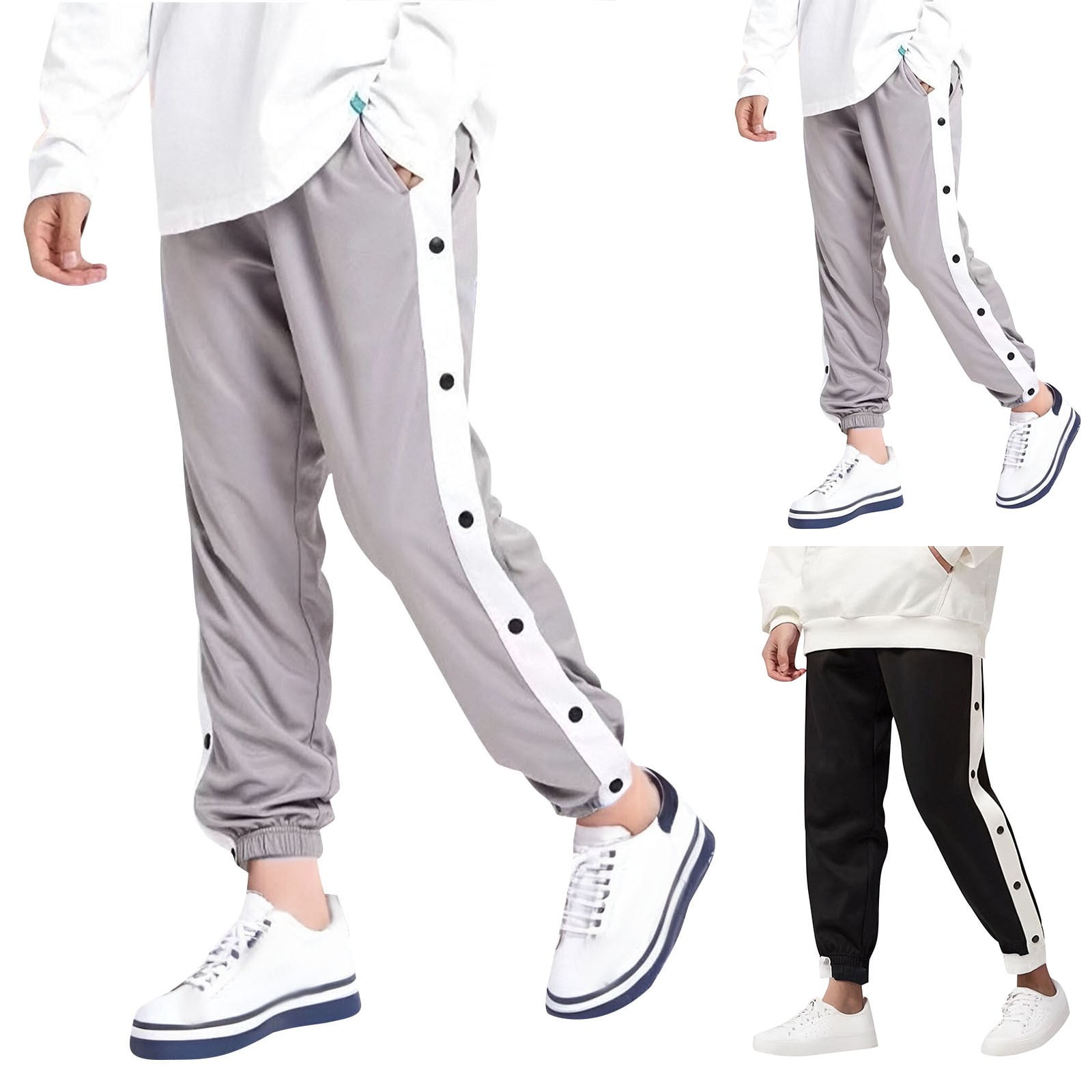 ZZwxWA Kids Boys Side Split Press Button Pants Sweatpants Sport ...