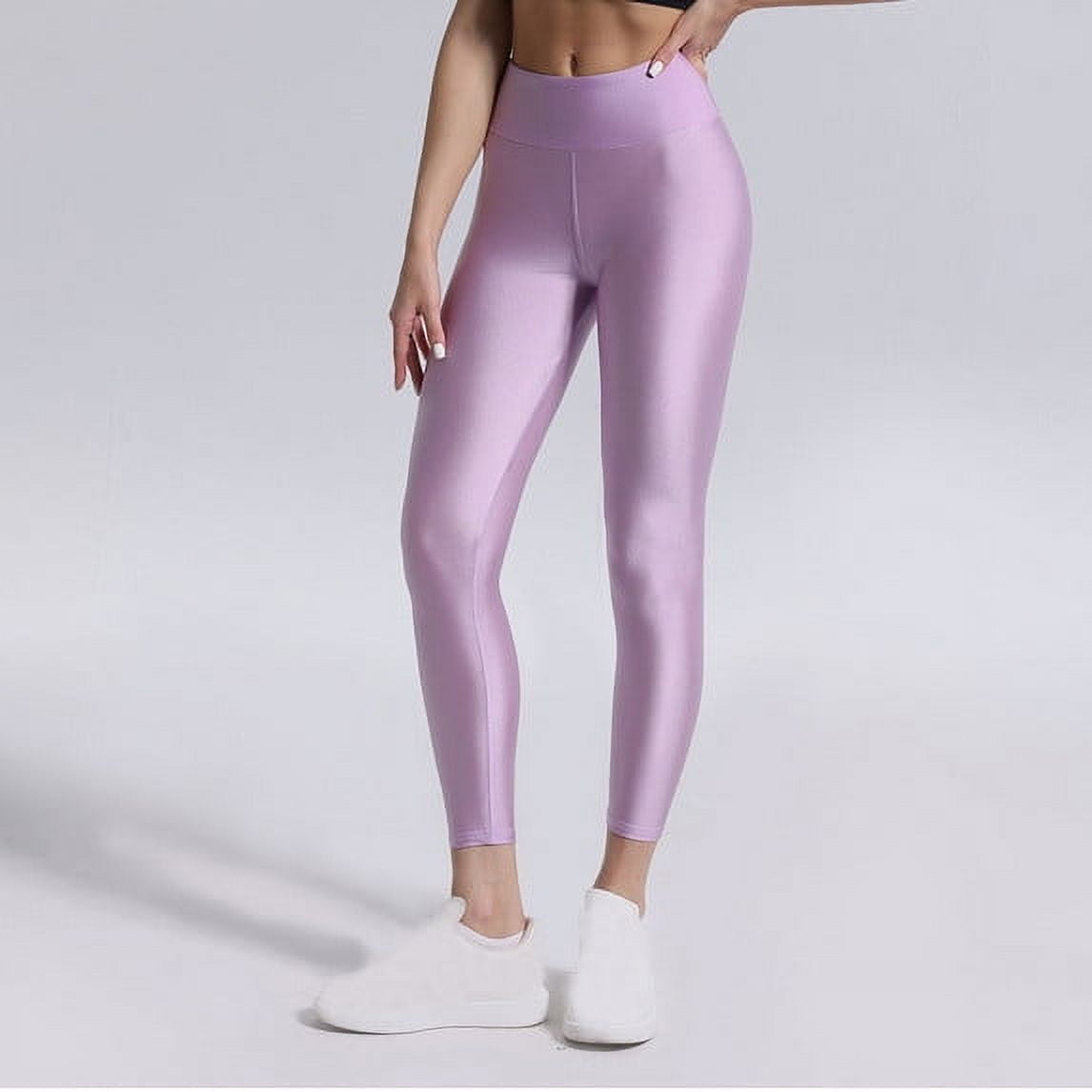 ZZwxWA Leggings with Belly Control Tights Neon Pants High Waist Elastic ...