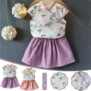 PatPat Floral Toddler Girl Dress Set, Sleeveless Dress and Ruffled Cardigan, Mintblue, 5-6 Years ...