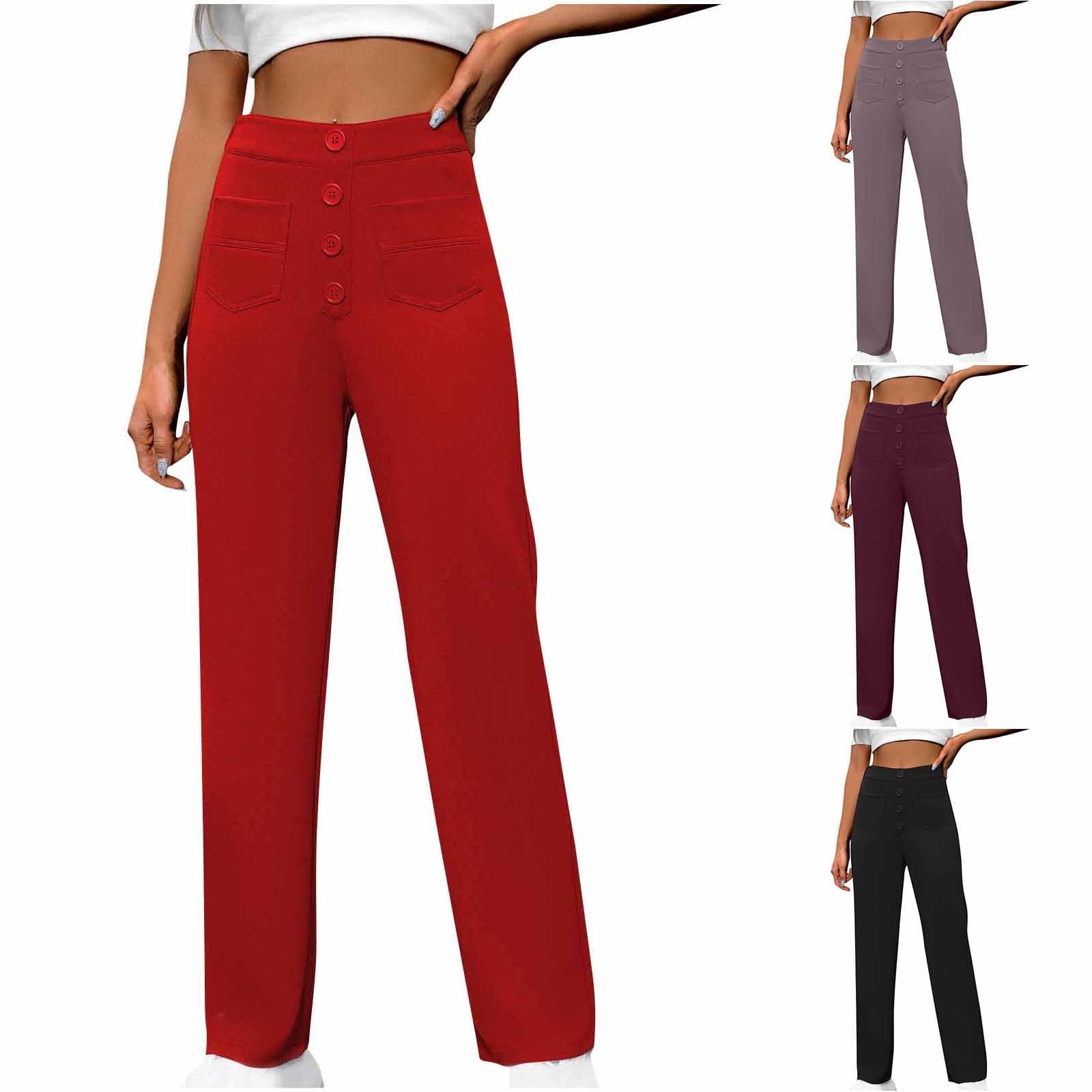 ZZwxWA Women's Casual High Waist Stretch Pants, Flexipants Multiple ...