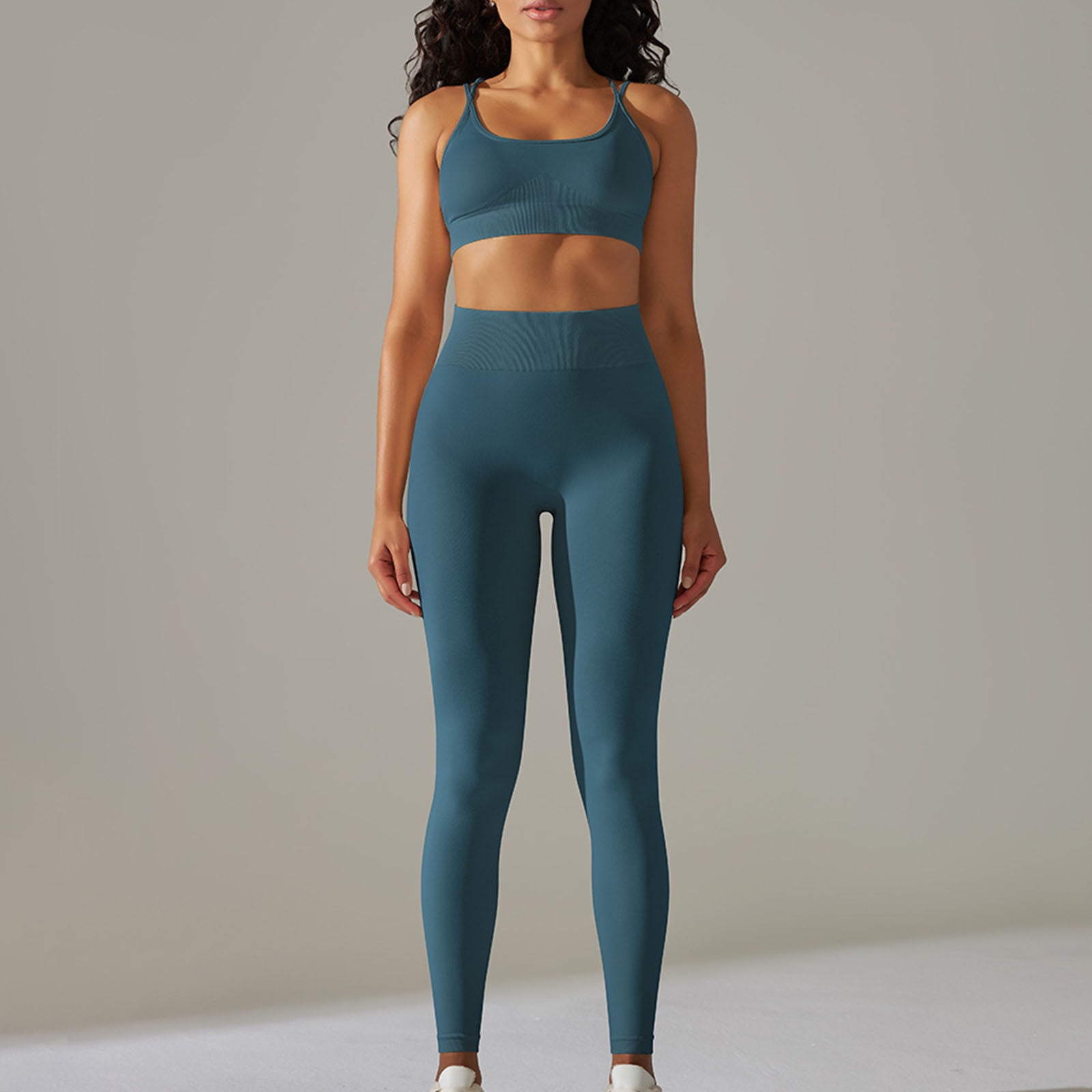 ZZwxWA Women's Yoga Outfits 2 piece Set Workout Tracksuits Sports Bra ...