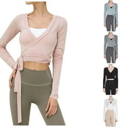 Inevnen Women's 3/4 Long Sleeve V Neck Ruffle Blouse Off Shoulder Tie ...